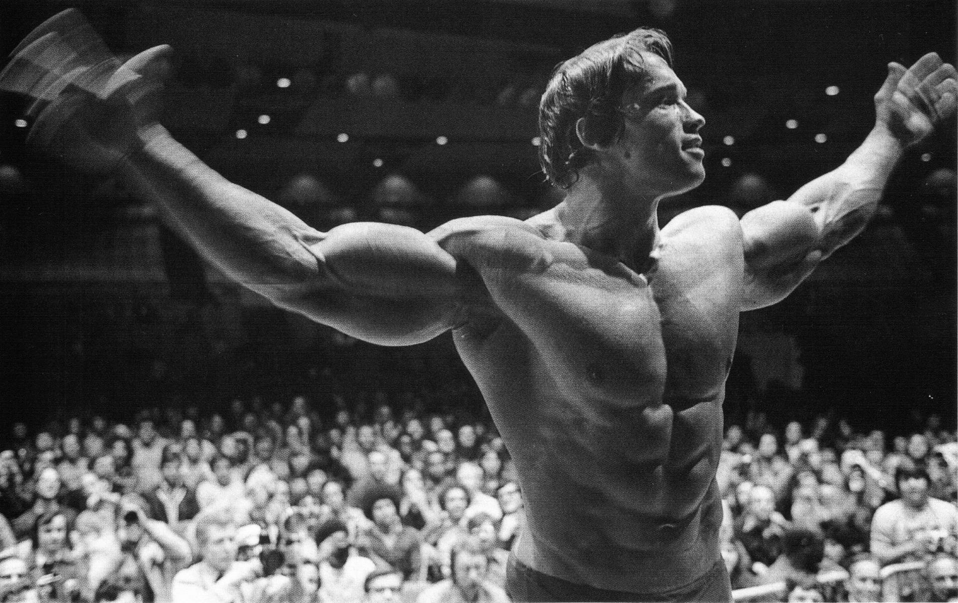 7680x2160 Resolution Arnold Schwarzenegger Bodybuilding Poster