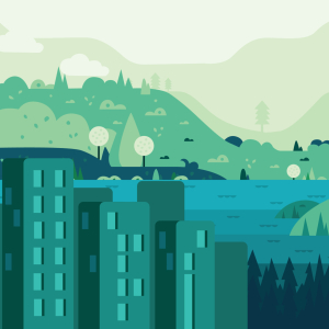 300x300 Resolution Artistic Green City HD 300x300 Resolution Wallpaper ...