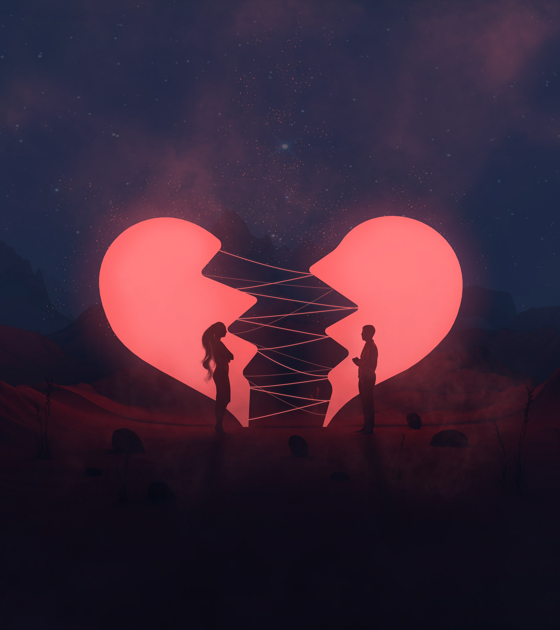 1920x2160 Resolution Artistic Heart 4k Cool Digital Art 1920x2160 ...