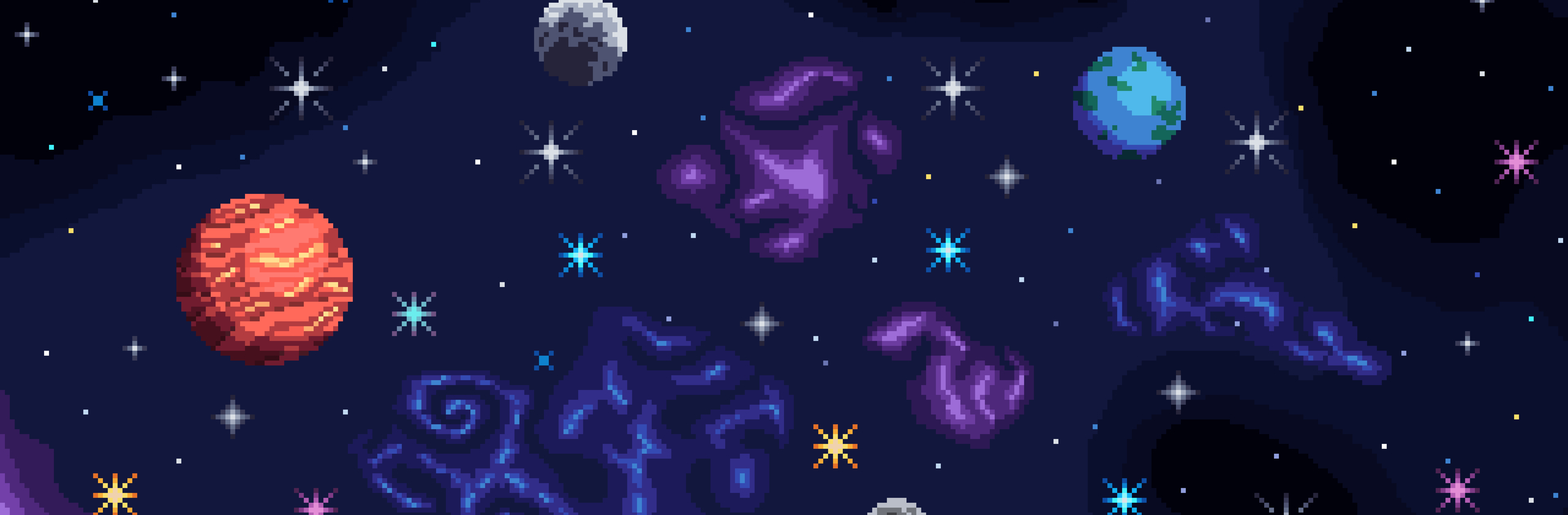 8932x2932 Resolution Artistic Pixel Art HD Space 8932x2932 Resolution ...