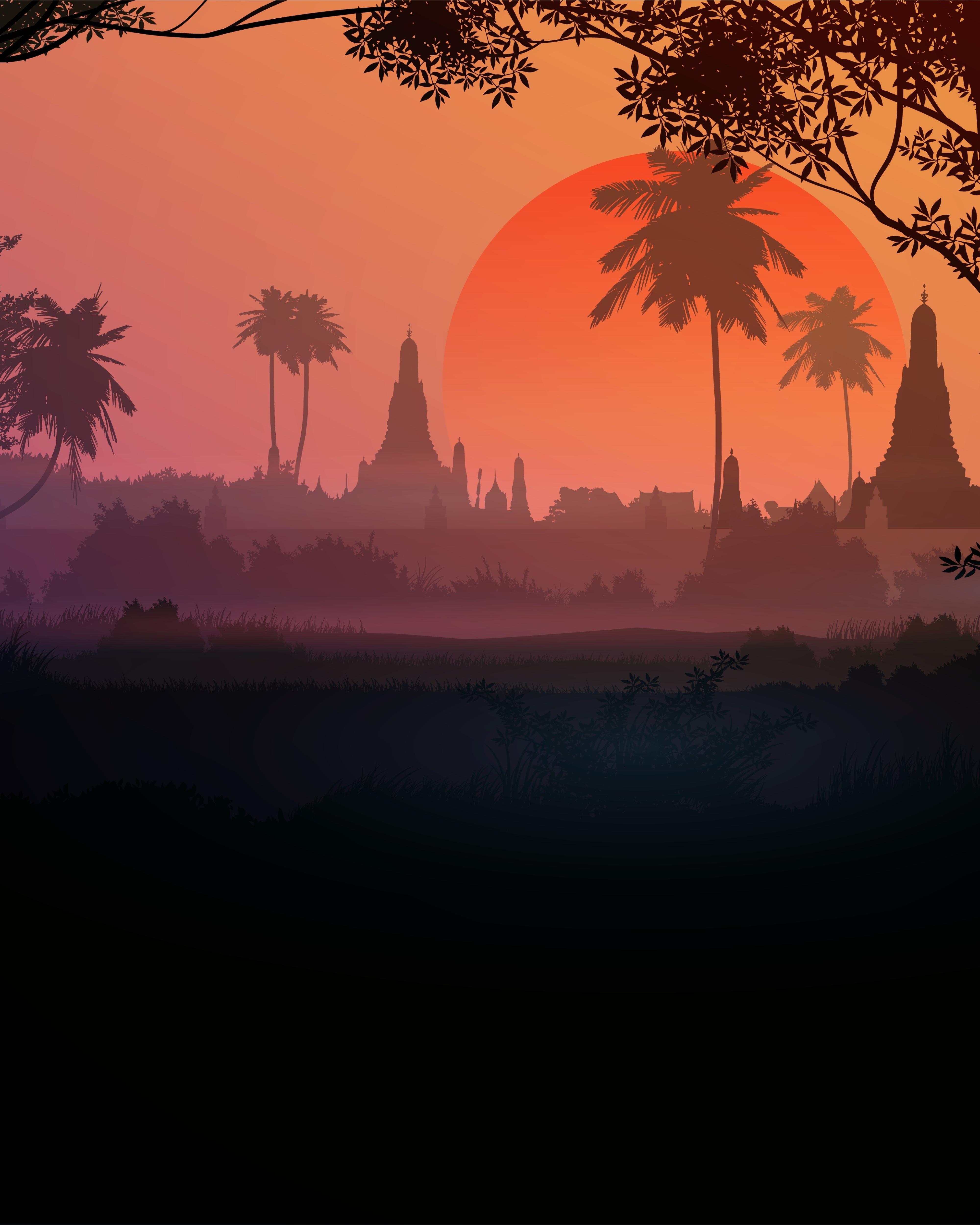 4000x5000 Resolution Artistic Sunset 4k Temple Photography Art ...