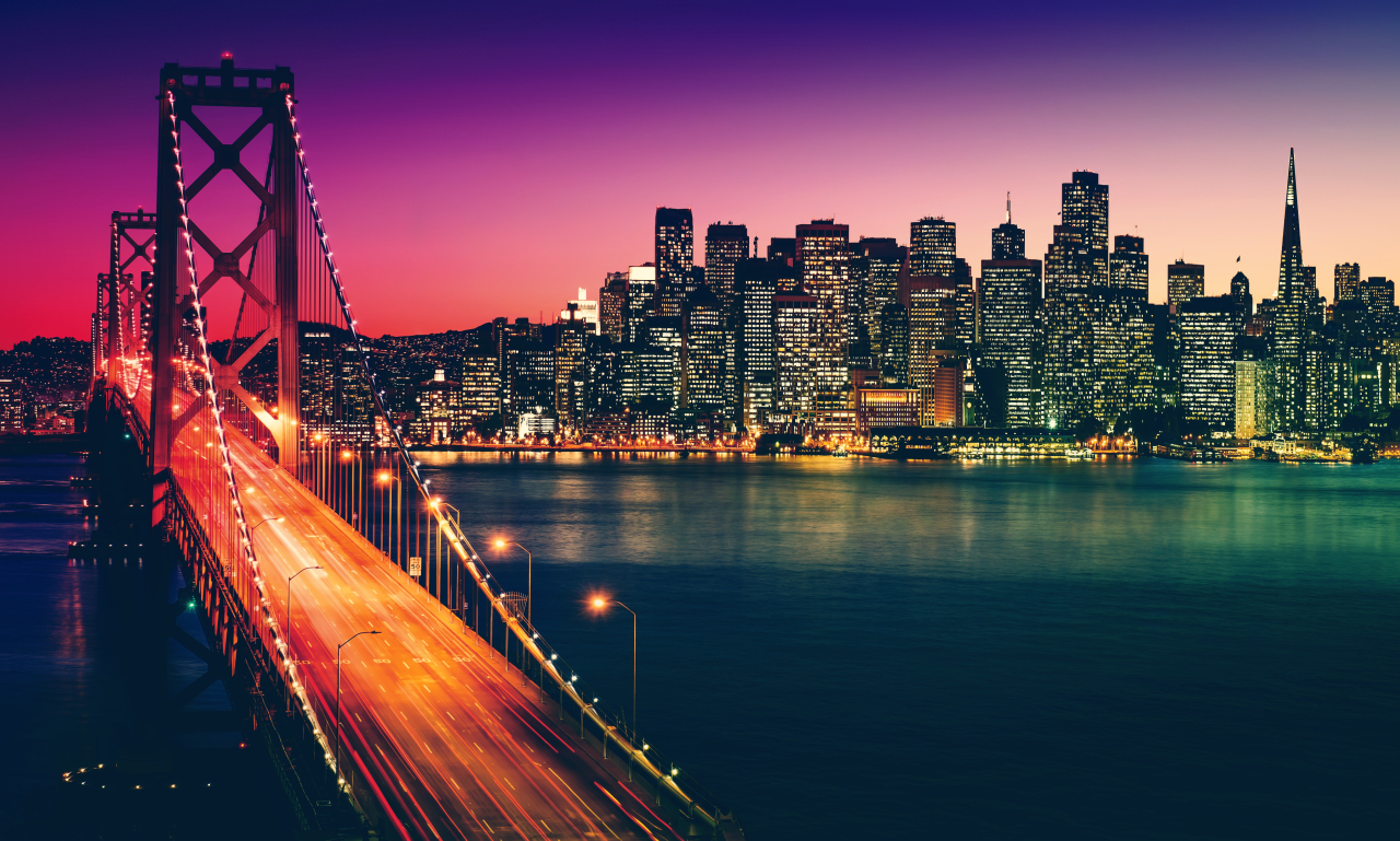 1280x769 Resolution Artistic Sunset San Francisco Cityscape 1280x769 ...