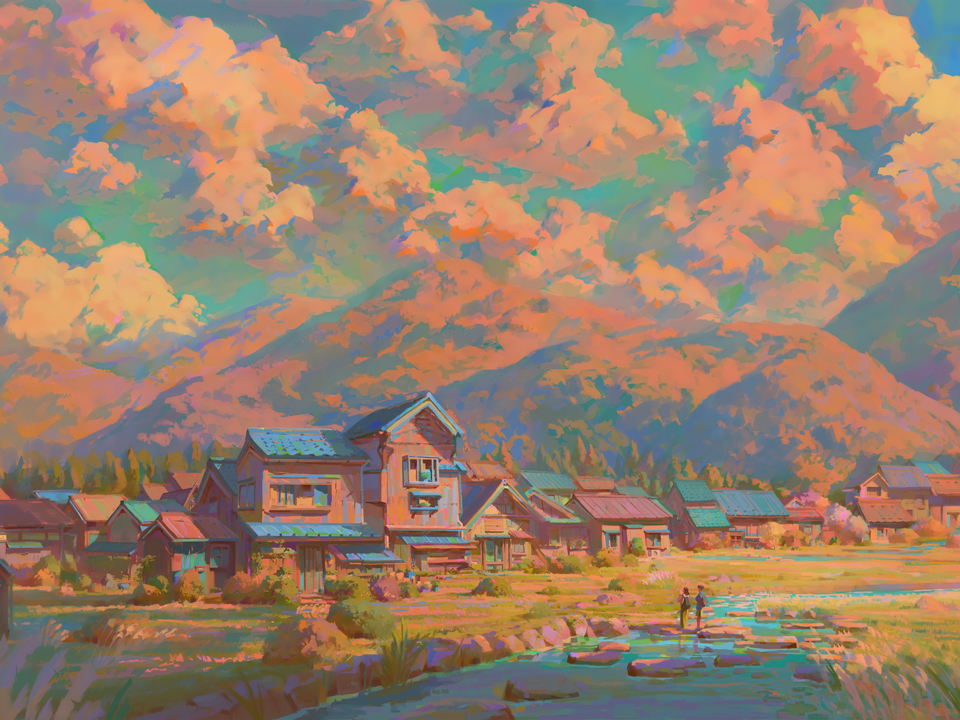 4000x3000 Resolution Artistic Village HD 4000x3000 Resolution Wallpaper ...