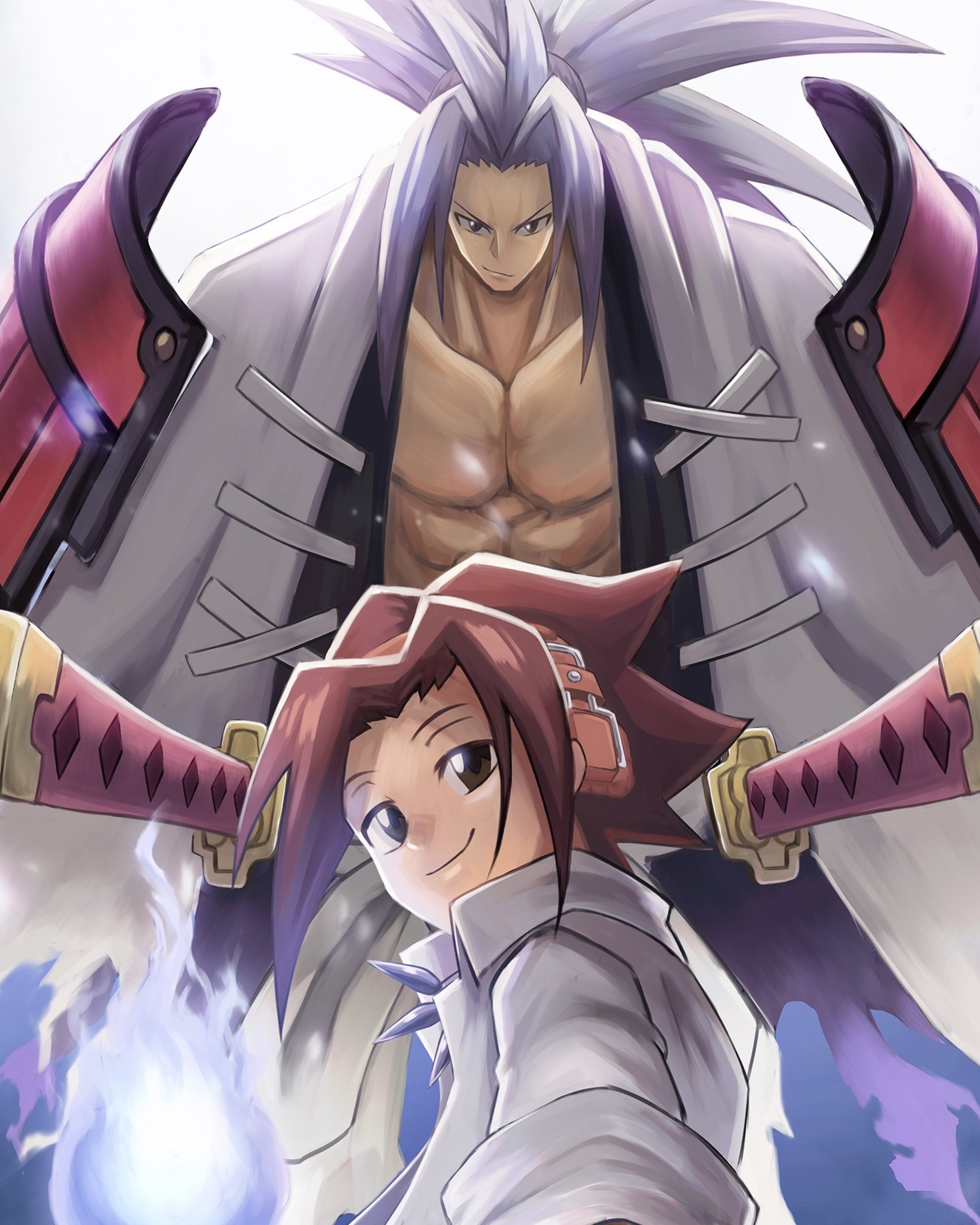 4000x5000 Resolution Asakura Yoh and Amidamaru Shaman King 4000x5000 ...