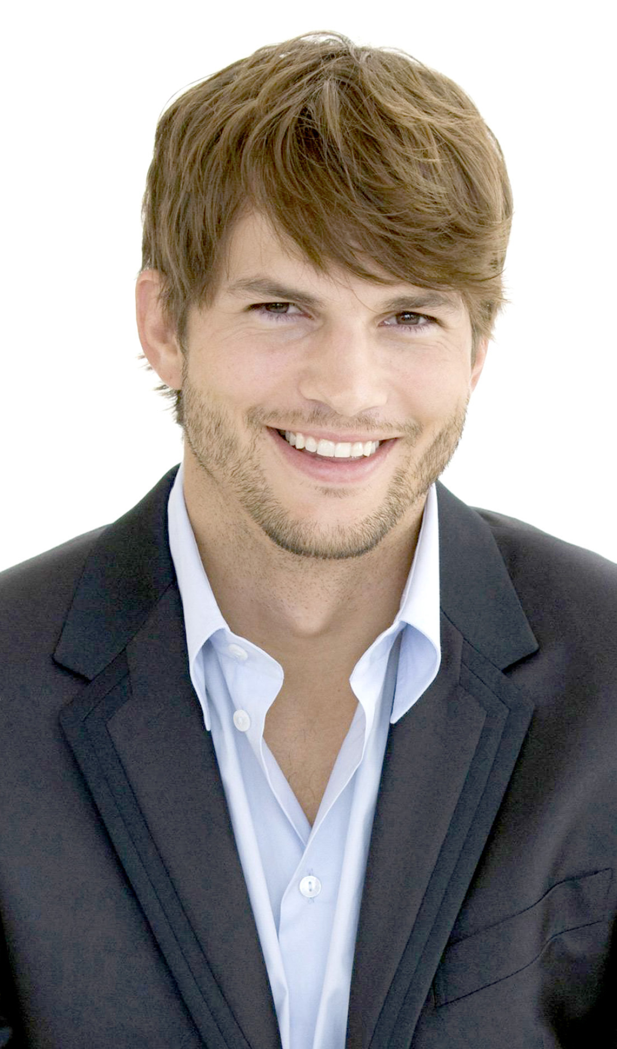 1200x2040 Resolution Ashton Kutcher Smiling Pose in Suit wallpaper ...