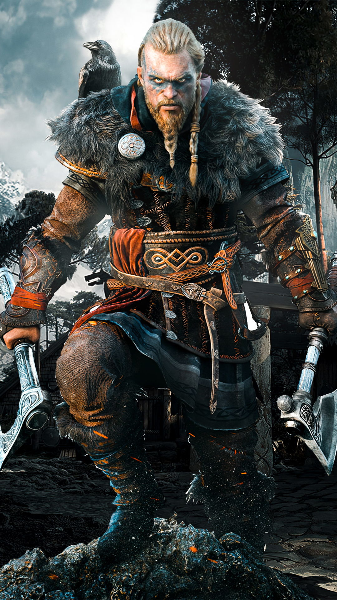 1081x1920 Resolution Assassin's Creed Valhalla Eivor 4K Art 1081x1920 ...