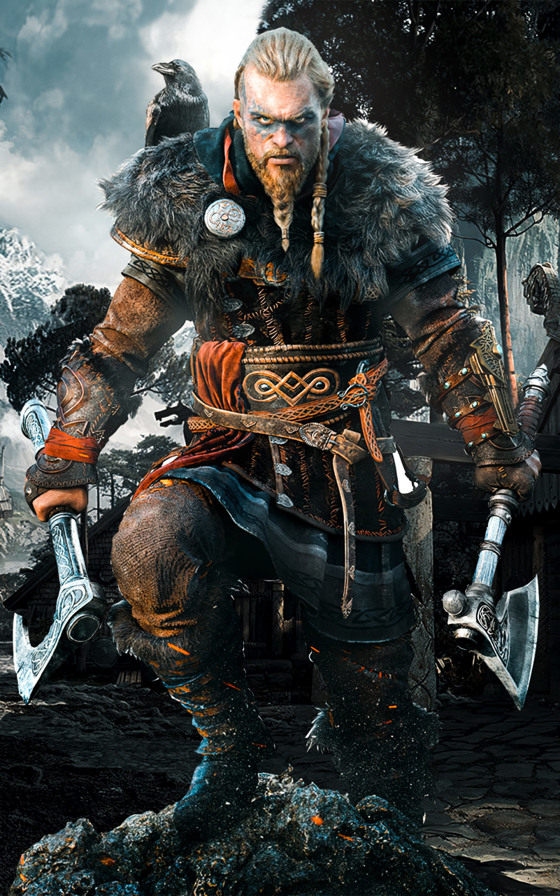 801x1281 Assassin's Creed Valhalla Eivor 4K Art 801x1281 Resolution ...
