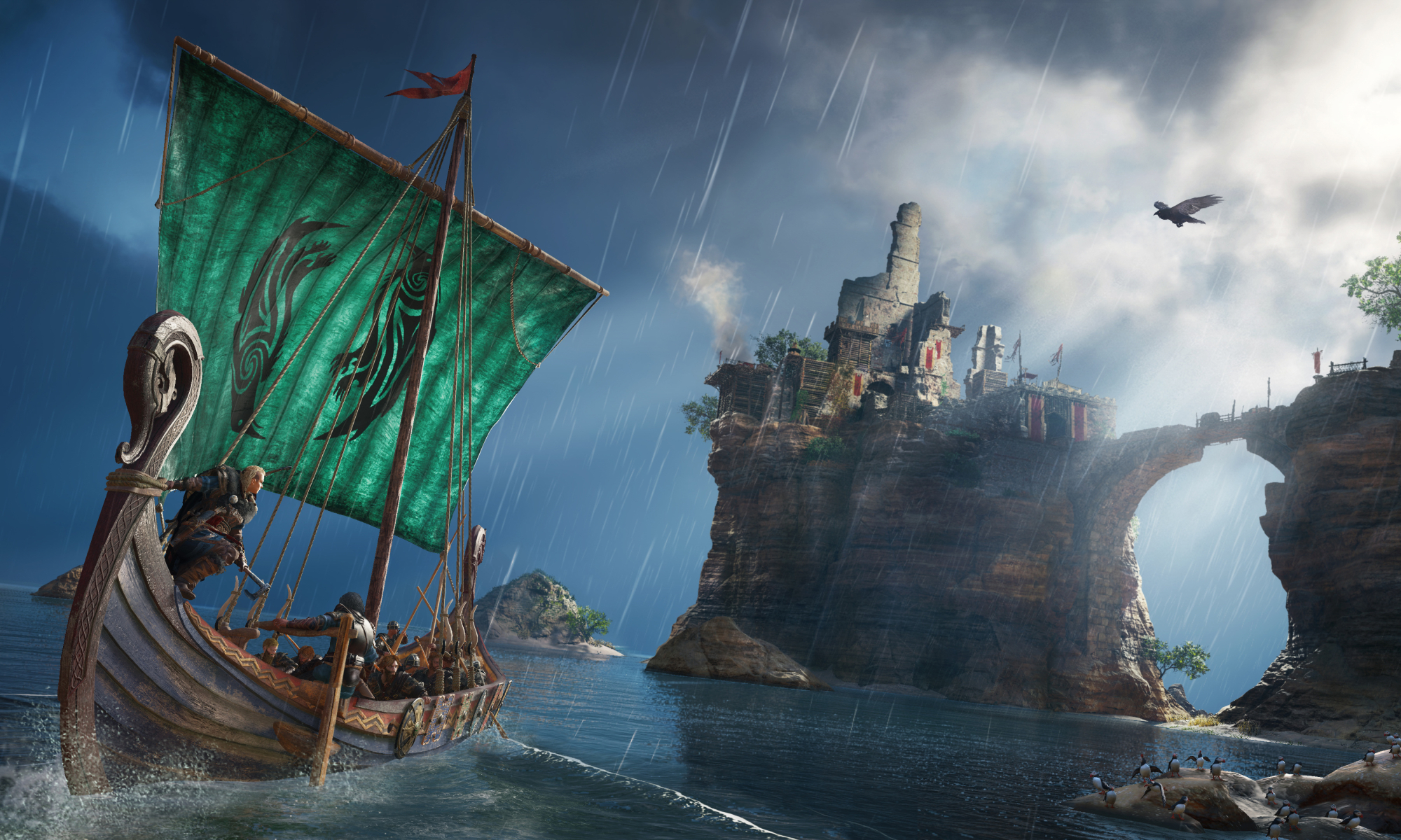 2000x1200 Assassins Creed Valhalla Ragnarok Battle Ship 2000x1200 ...