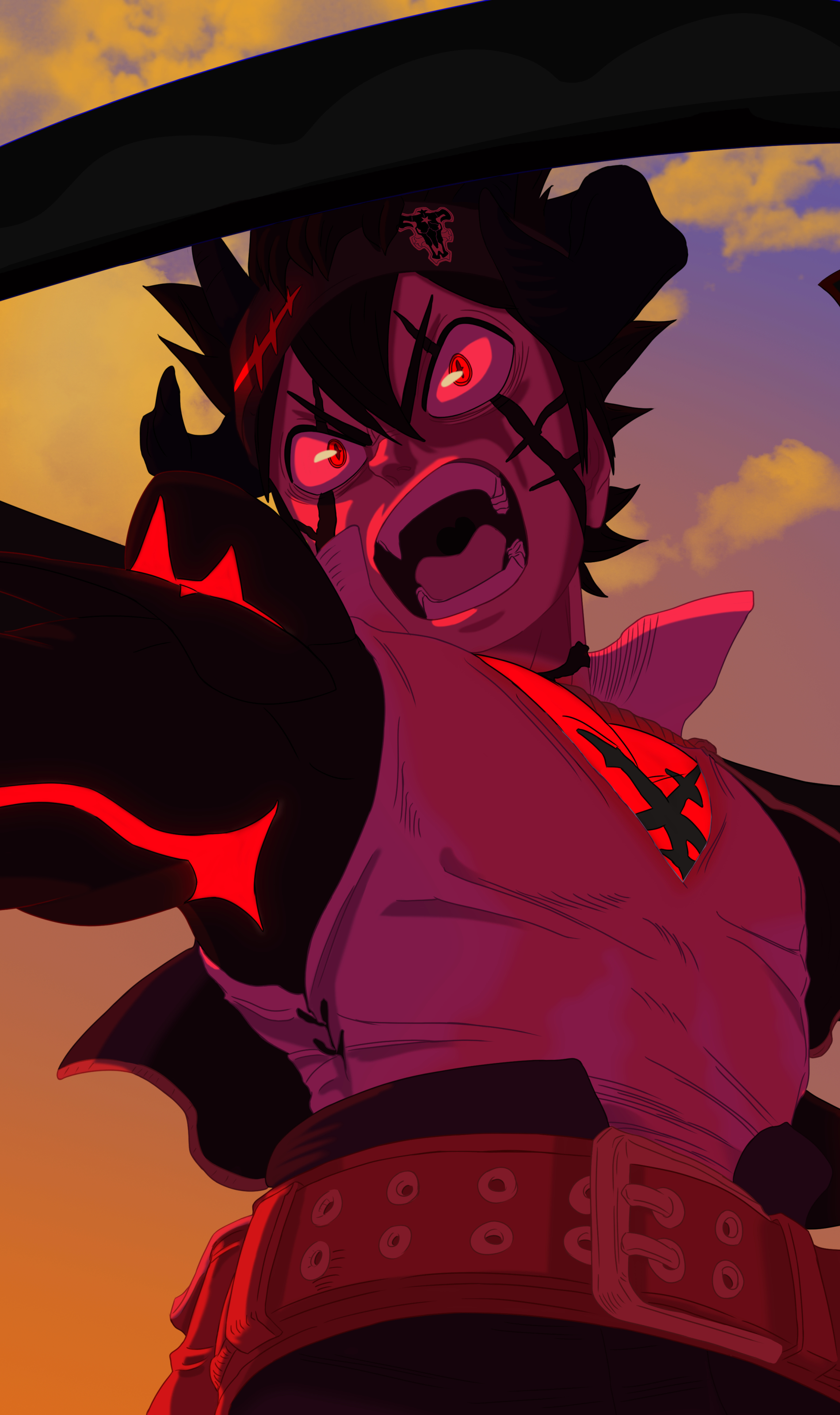 1900x3200 Resolution Asta Angry Art 5K Black Clover 1900x3200 ...