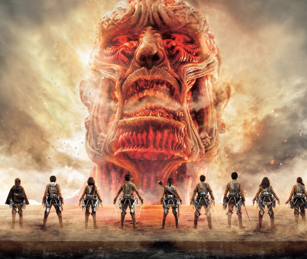 1280x1080 Resolution Attack On Titan Japanese TV Series Poster ...