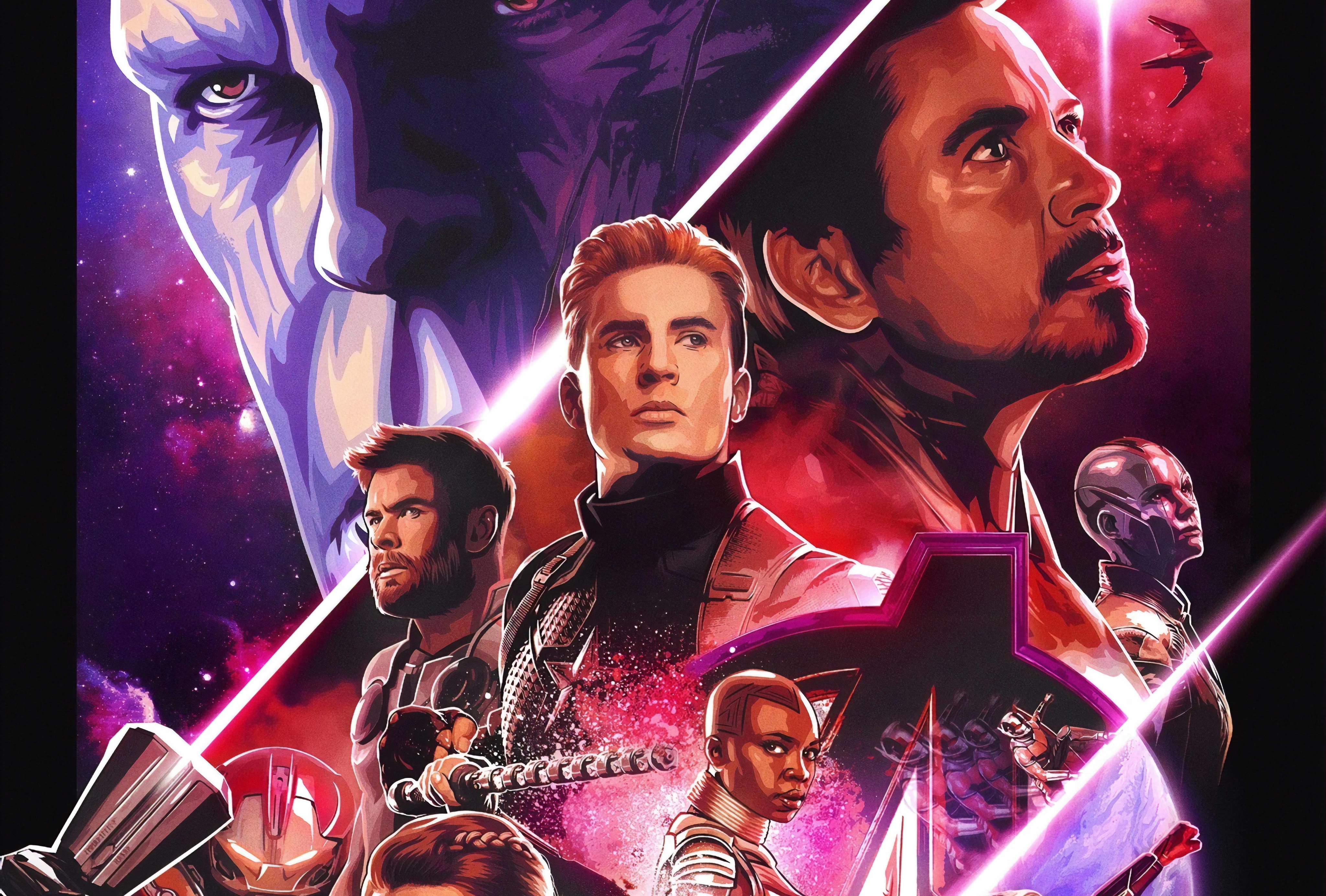4096x2768 Resolution Avengers Endgame 5K Retro Poster 4096x2768 ...