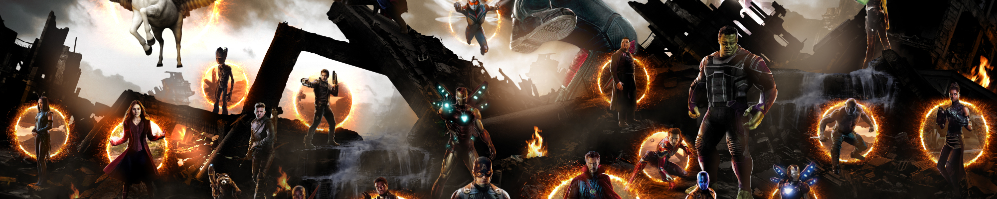 2000x400 Resolution Avengers Endgame War Scene Fanart 2000x400 ...