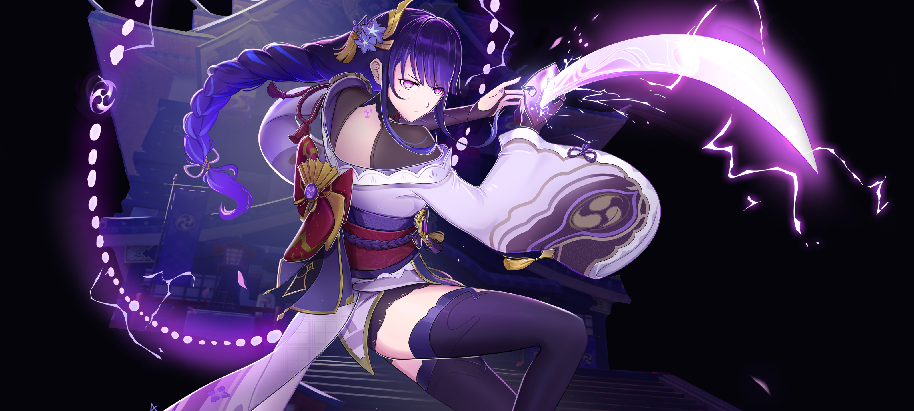 3200x1440 Resolution Baal Raiden Shogun Art Genshin Impact Gaming 2021 ...