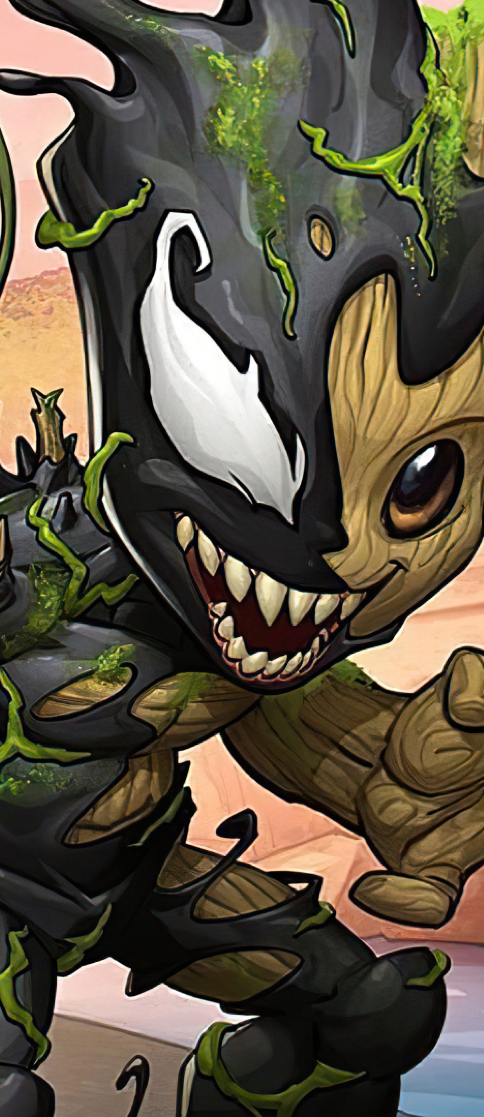 1664x3840 Resolution Baby Groot and Venom 1664x3840 Resolution ...