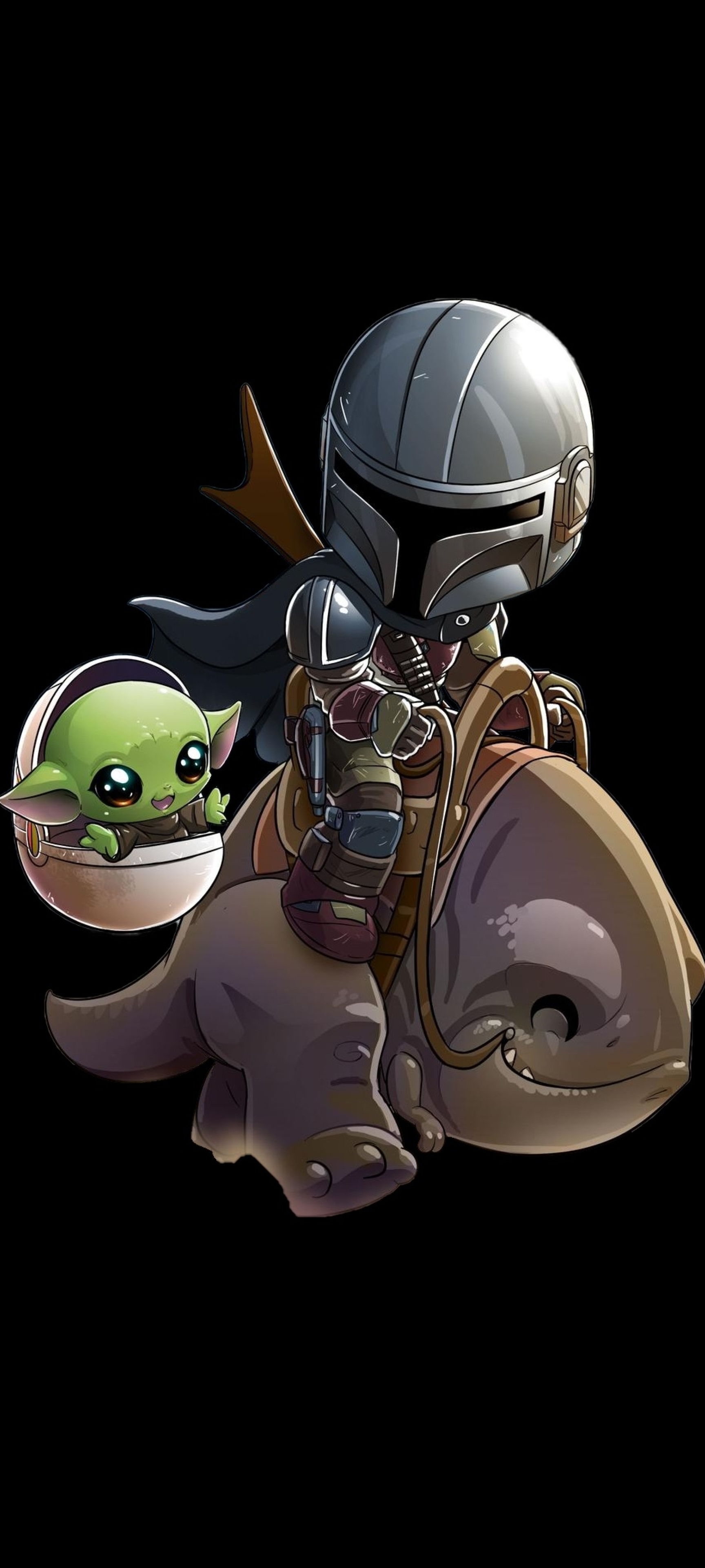 1728x3840 Resolution Baby Yoda and Mandalorian 4K Art 1728x3840 ...