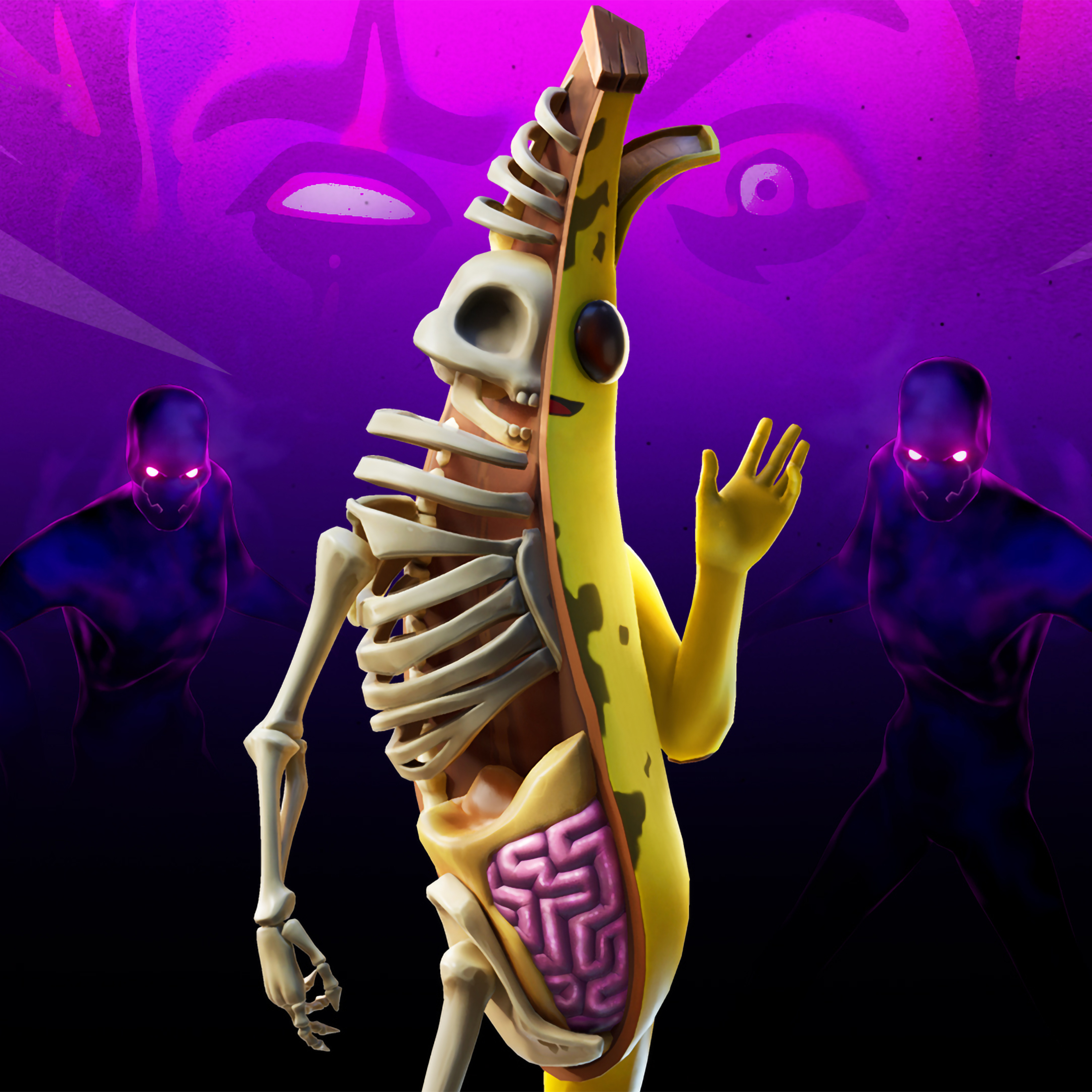 3840x3840 Resolution Banana Peely Fortnitemares 4K Fortnite 3840x3840 ...