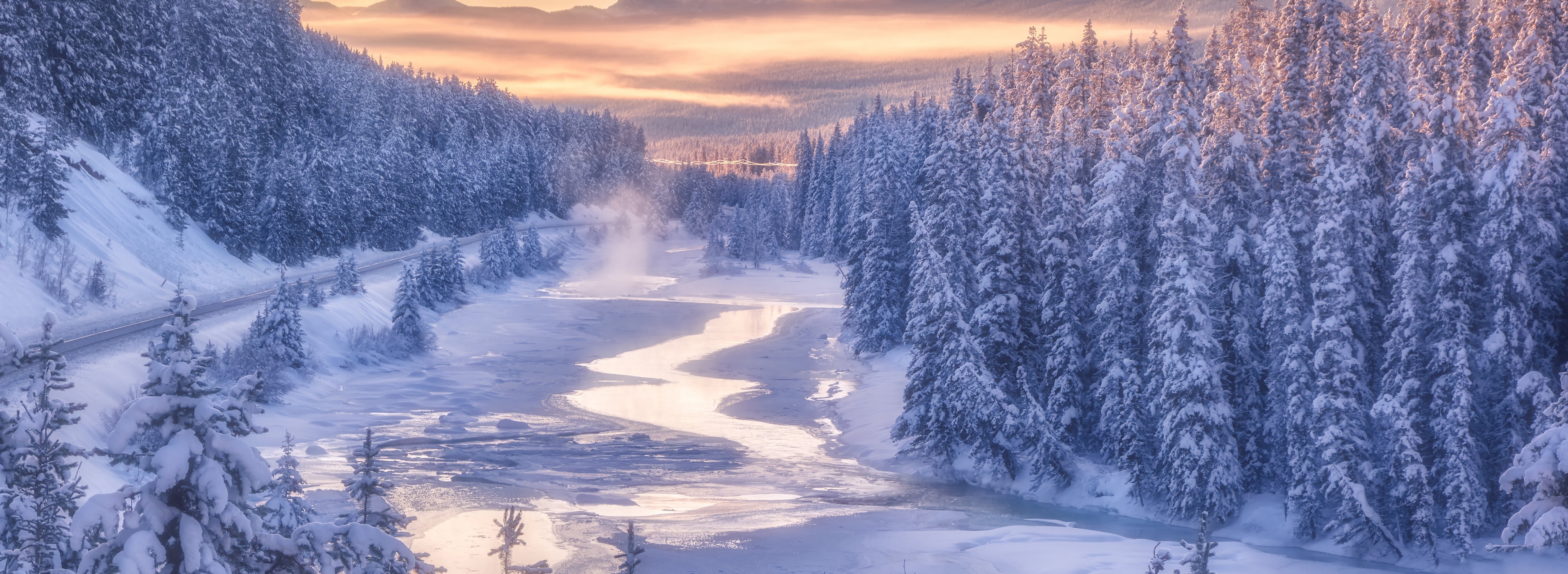 4096x1500 Resolution Banff National Park Canada 5K 4096x1500 Resolution ...