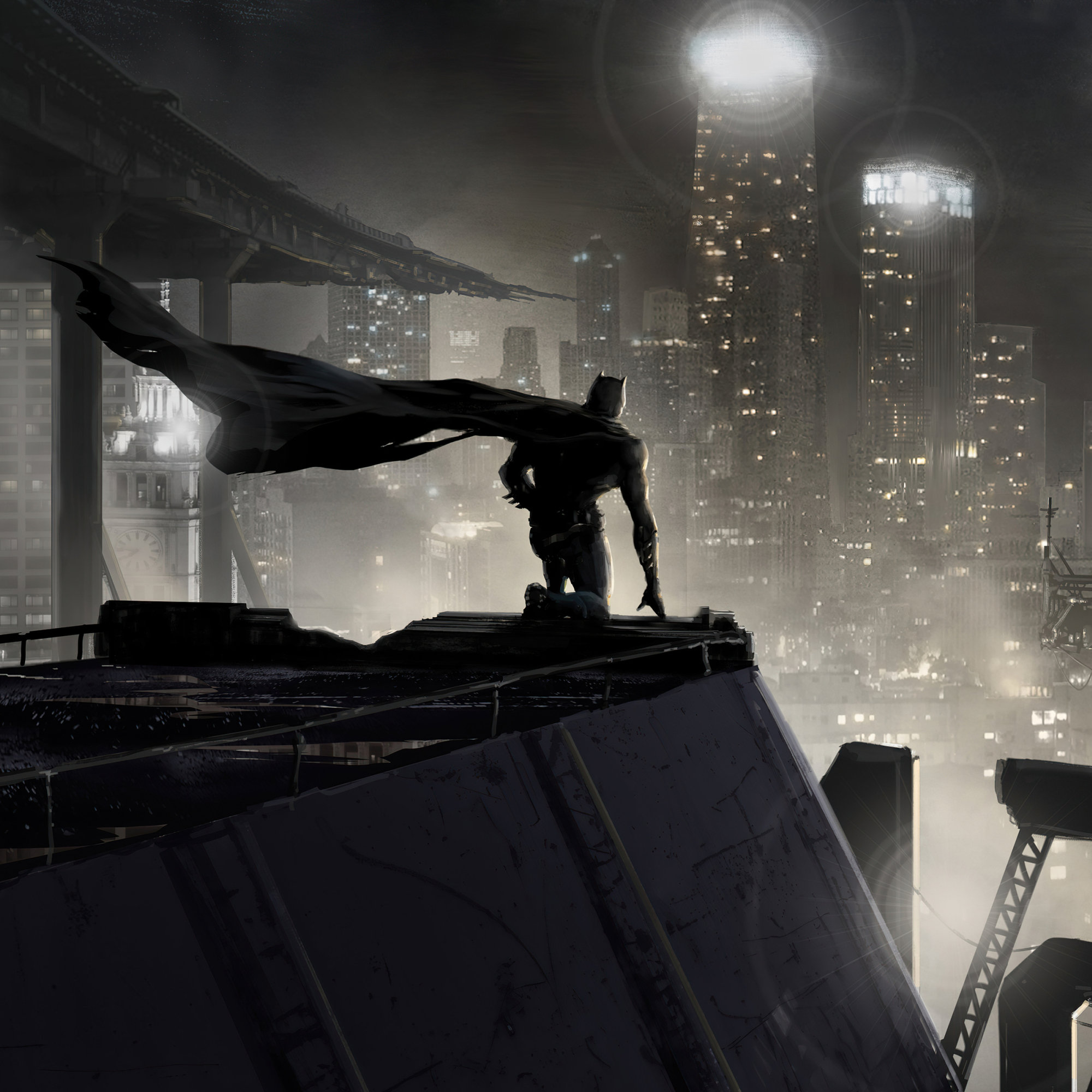 2000x2000 Resolution Batman 4k Gotham City Digital 2000x2000 Resolution ...