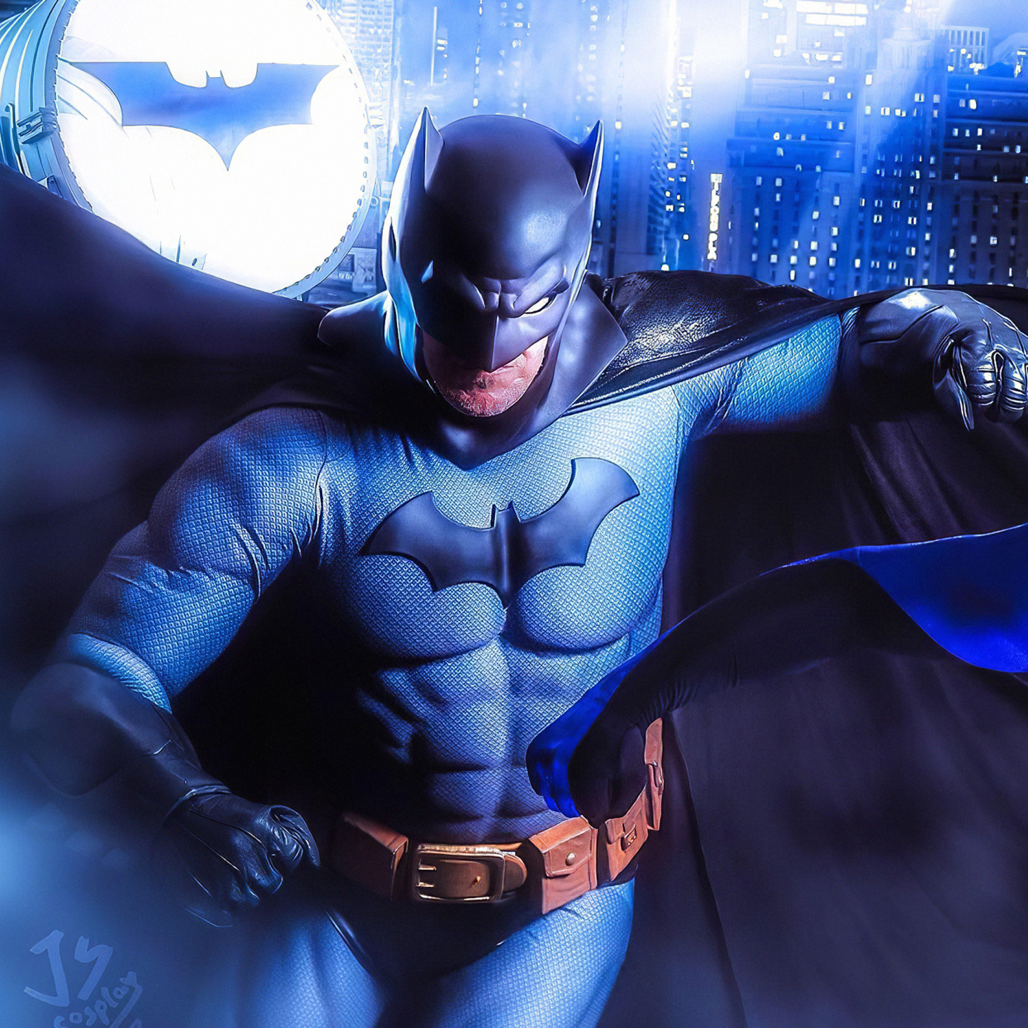2000x2000 Resolution Batman And Nightwing Cosplay 2019 2000x2000 ...