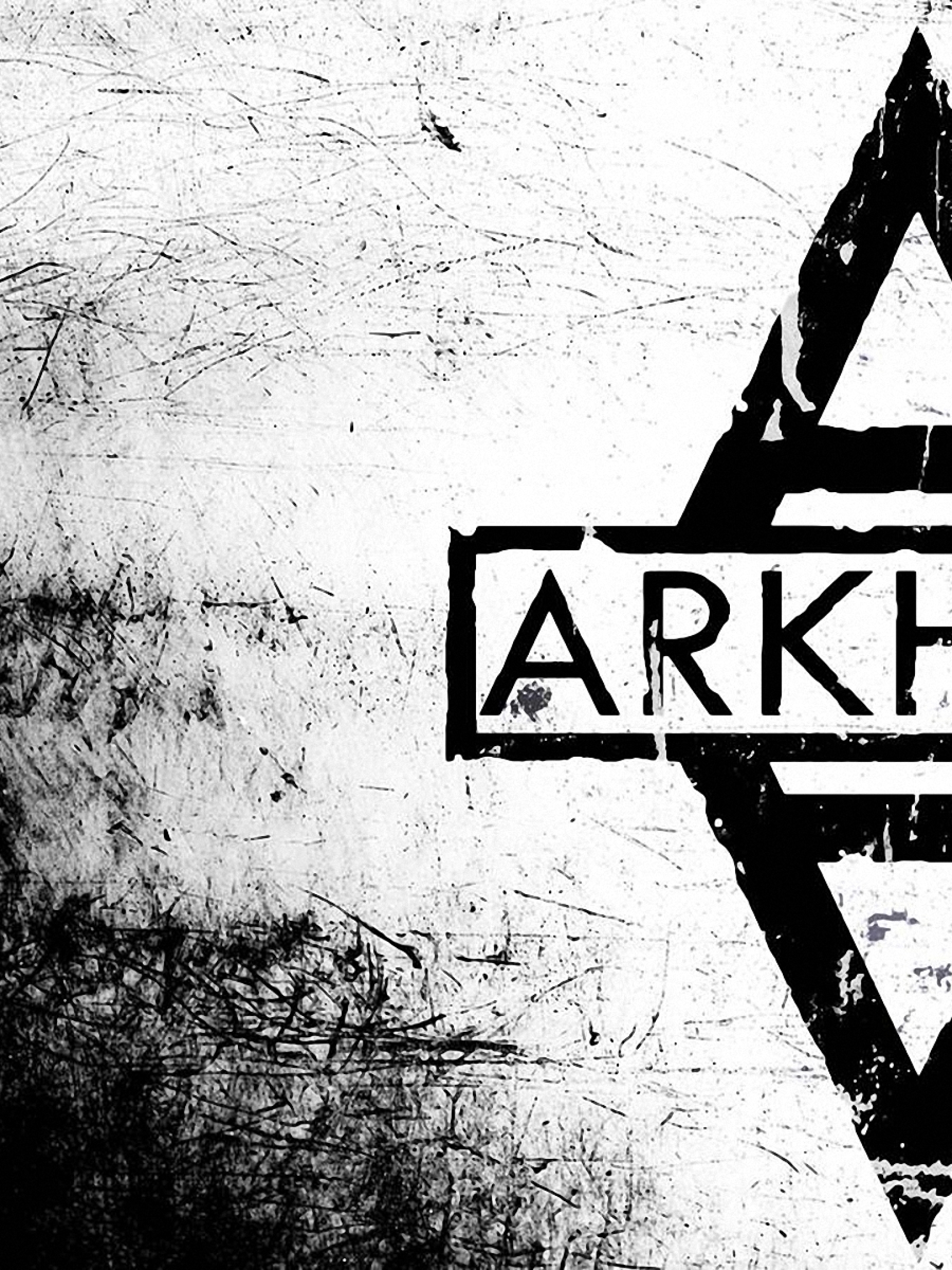 1620x2160 Resolution batman arkham city, emblem, black and white ...