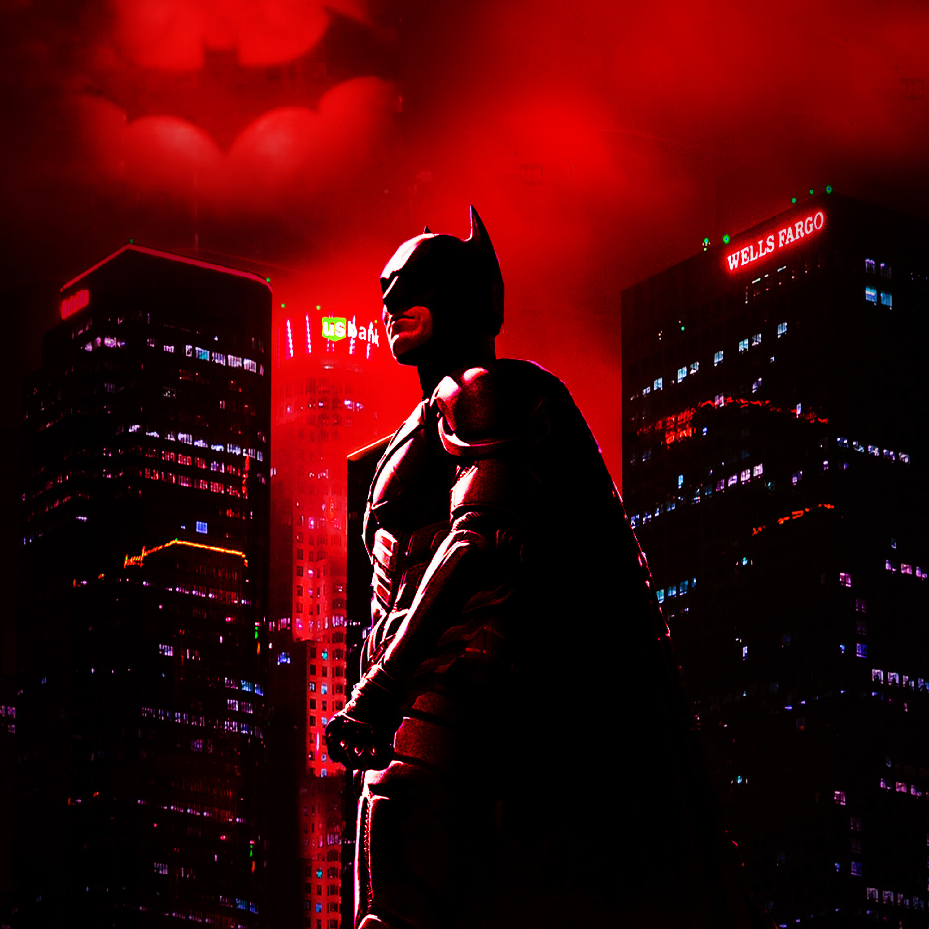 3000x3000 Resolution Batman City Art 3000x3000 Resolution Wallpaper ...