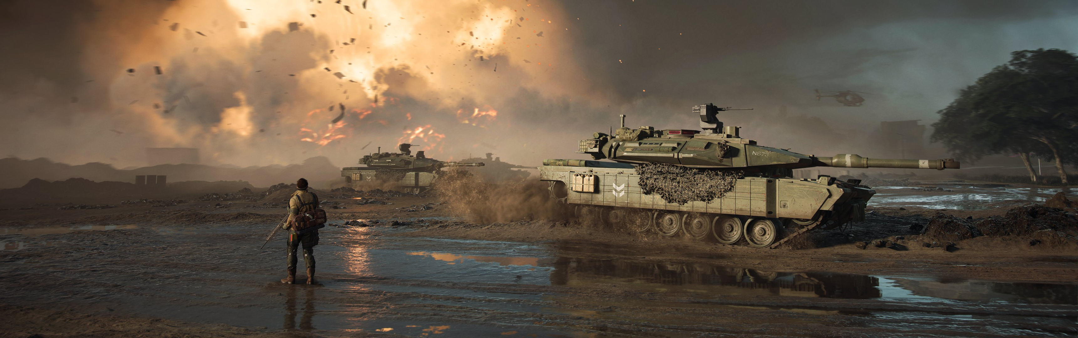 3440x1080 Resolution Battlefield 2042 Battleground Explosion Wallpaper ...