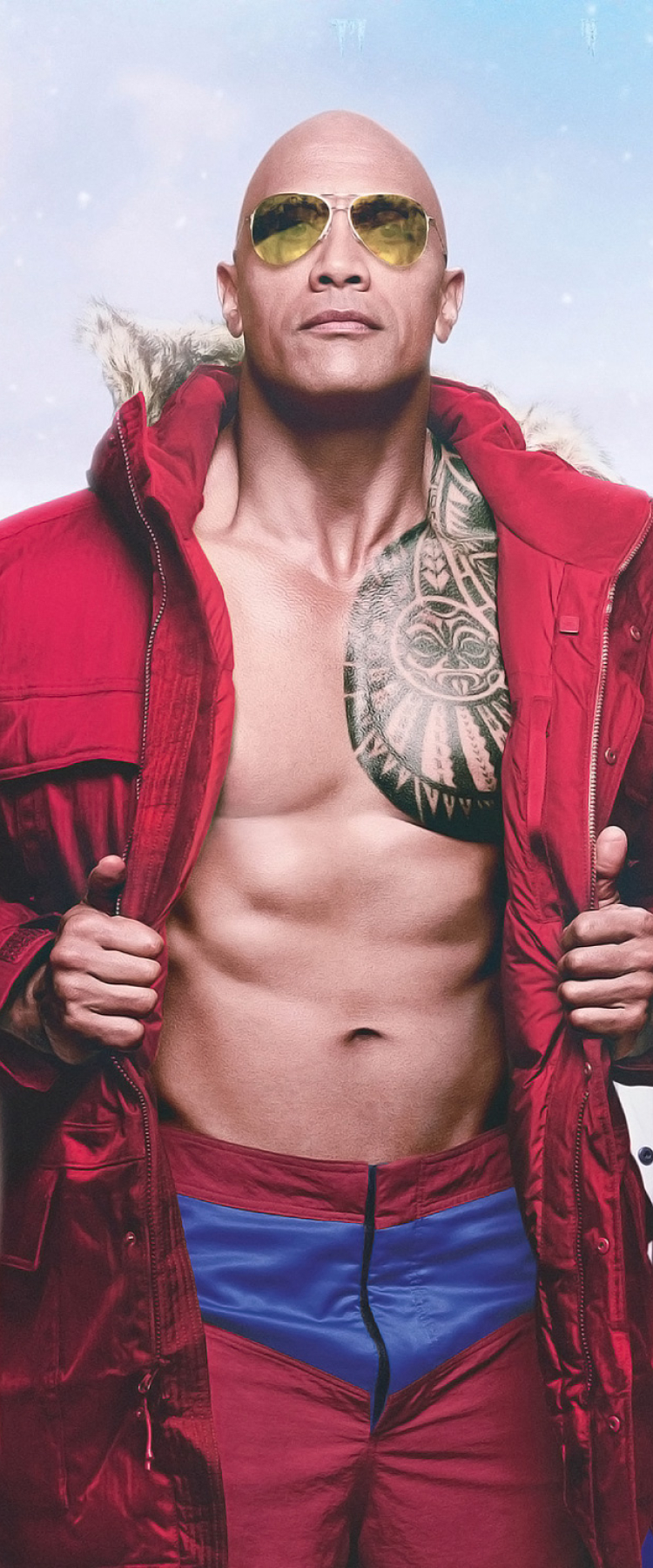 750x1800 Baywatch Zac Efron Dwayne Johnson And Kelly Rohrbach 750x1800 ...
