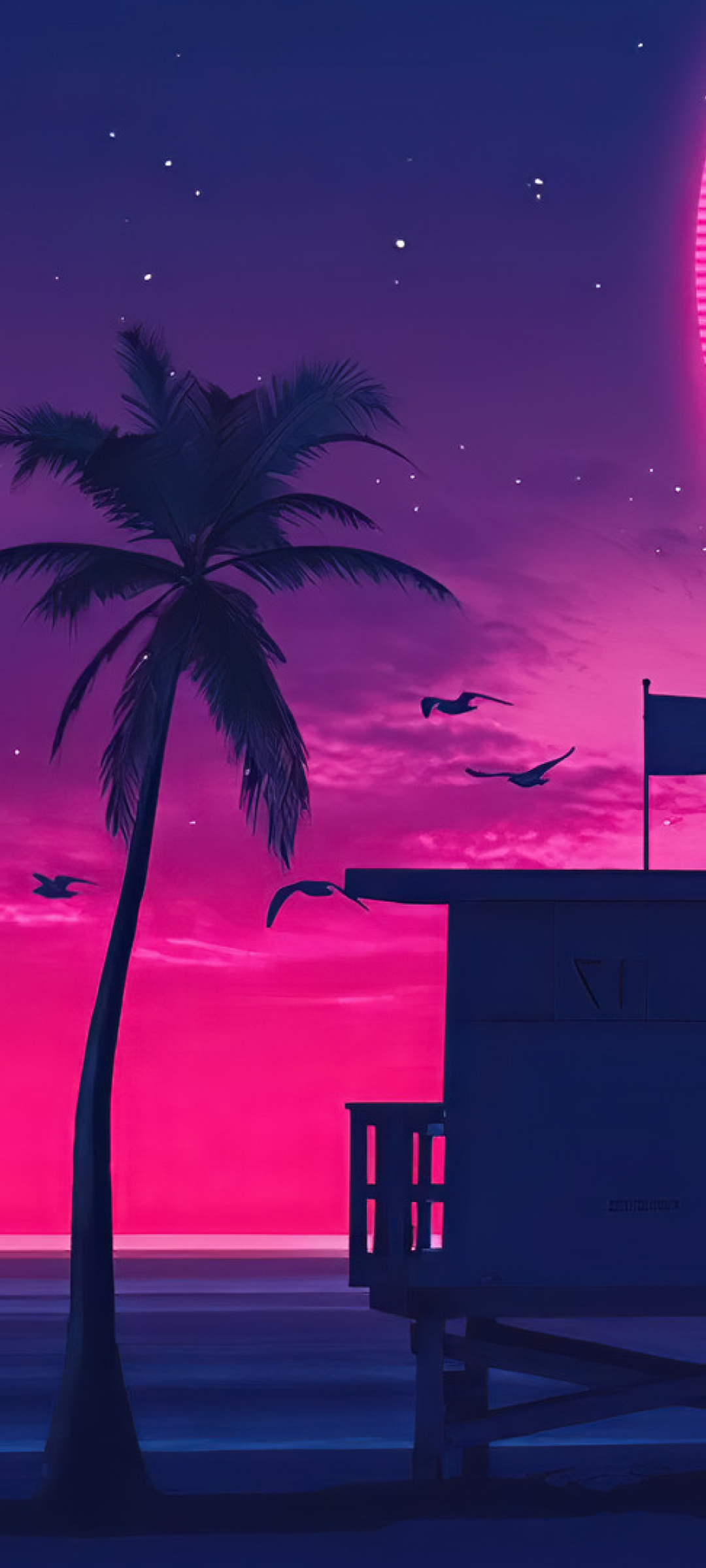 1080x2400 Beach Retro Wave 1080x2400 Resolution Wallpaper, HD Artist 4K ...
