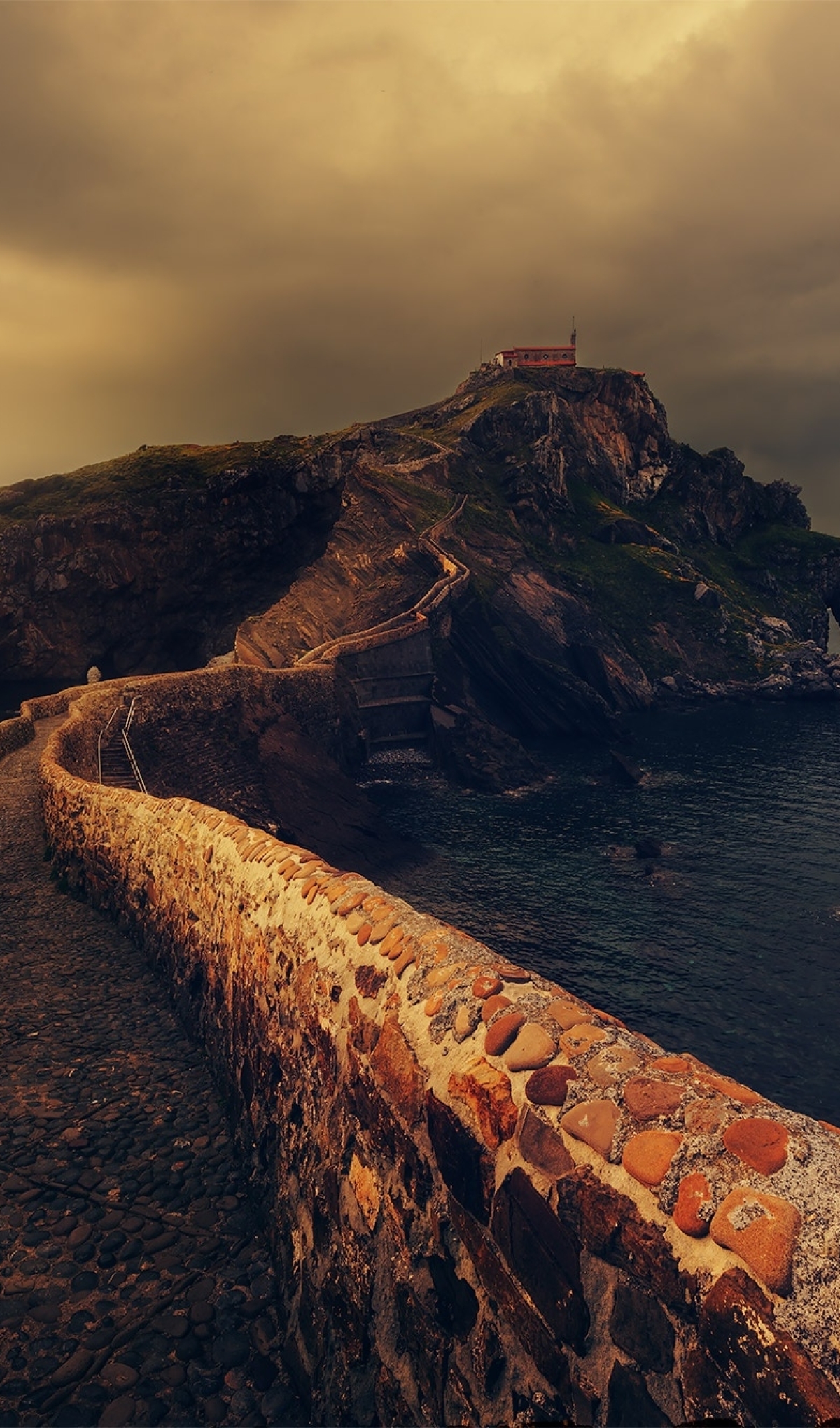 1200x2040 Beautiful Lighthouse with Rock Bridge 1200x2040 Resolution ...
