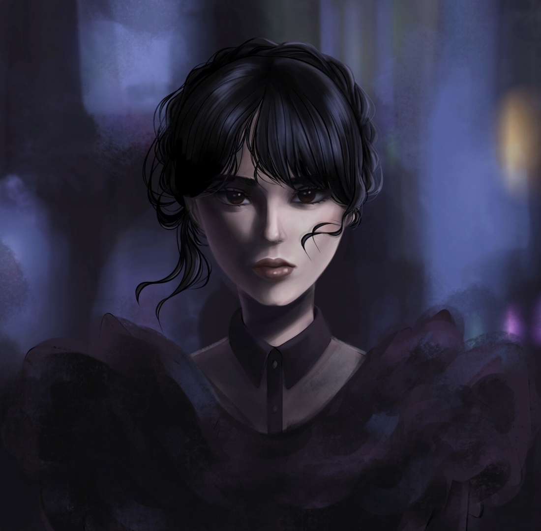 1100x1080 Resolution Beautiful Wednesday Addams 2023 Art 1100x1080 ...
