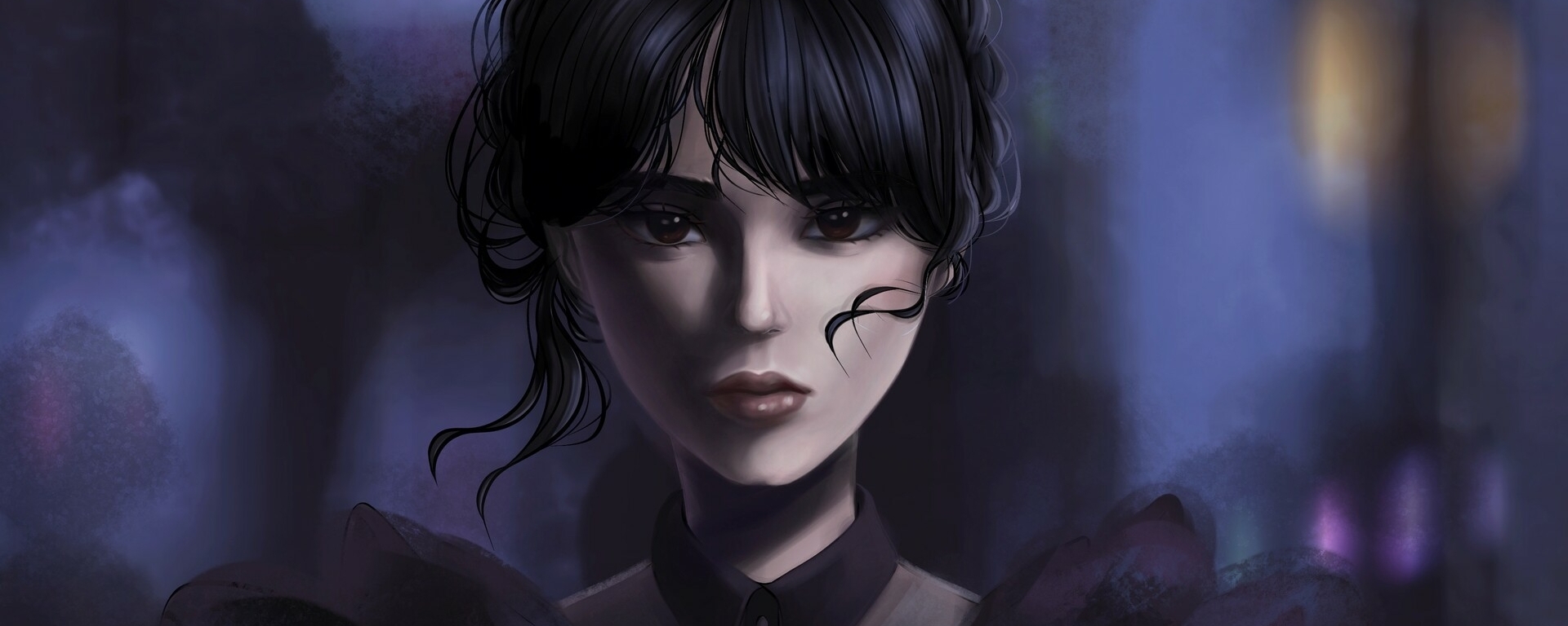 1920x768 Resolution Beautiful Wednesday Addams 2023 Art 1920x768 ...