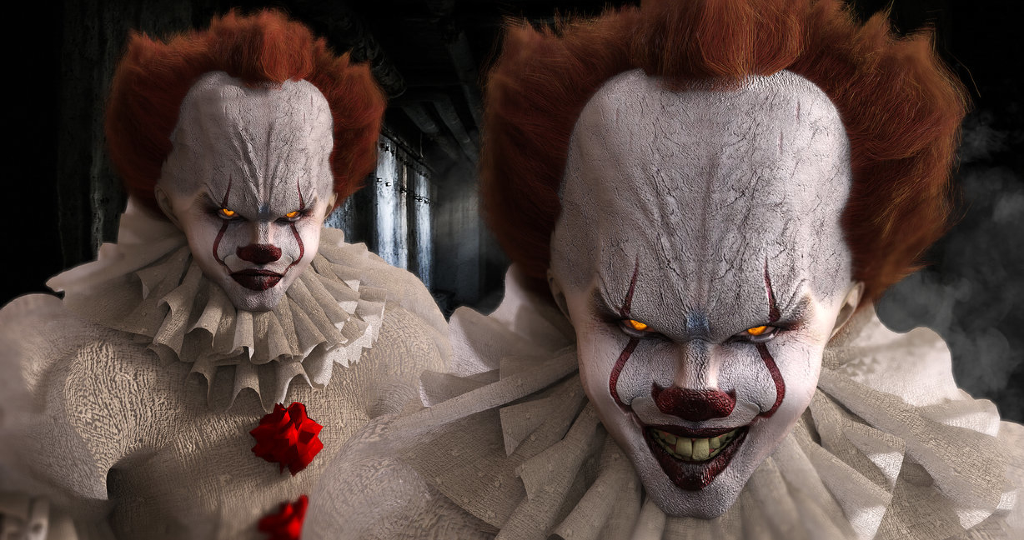 4096x2160 Resolution Bill Skarsgard as Pennywise in Movie It 4096x2160 ...