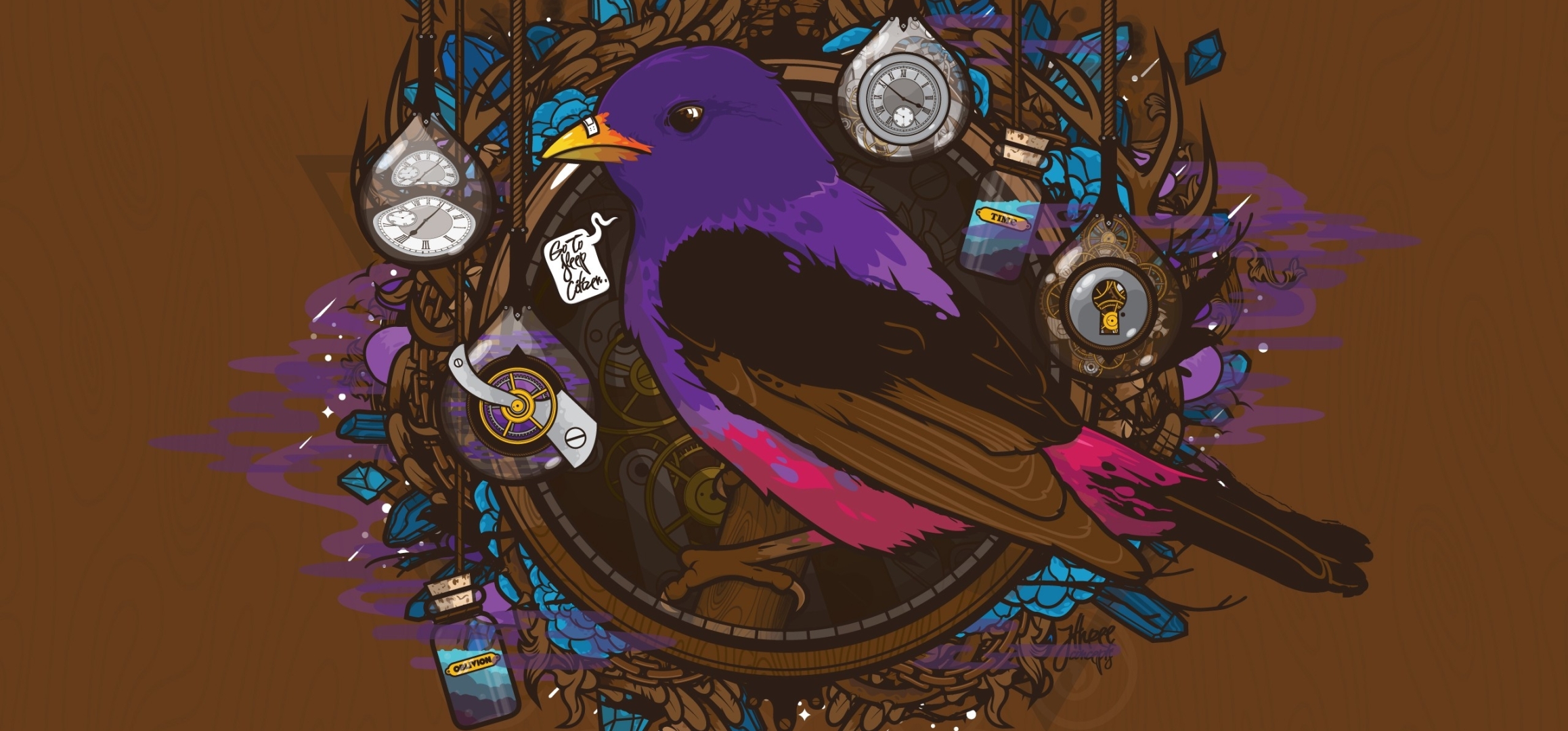 2316x1080 Resolution birds, clock, gear 2316x1080 Resolution Wallpaper ...