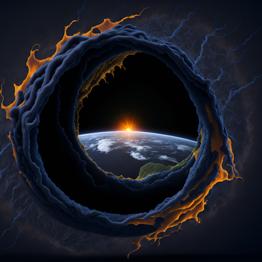 900x900 Resolution Black Hole 4K Art Taking Over 900x900 Resolution ...