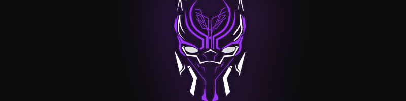 800x200 Black Panther Minimal Mask 800x200 Resolution Wallpaper, HD ...