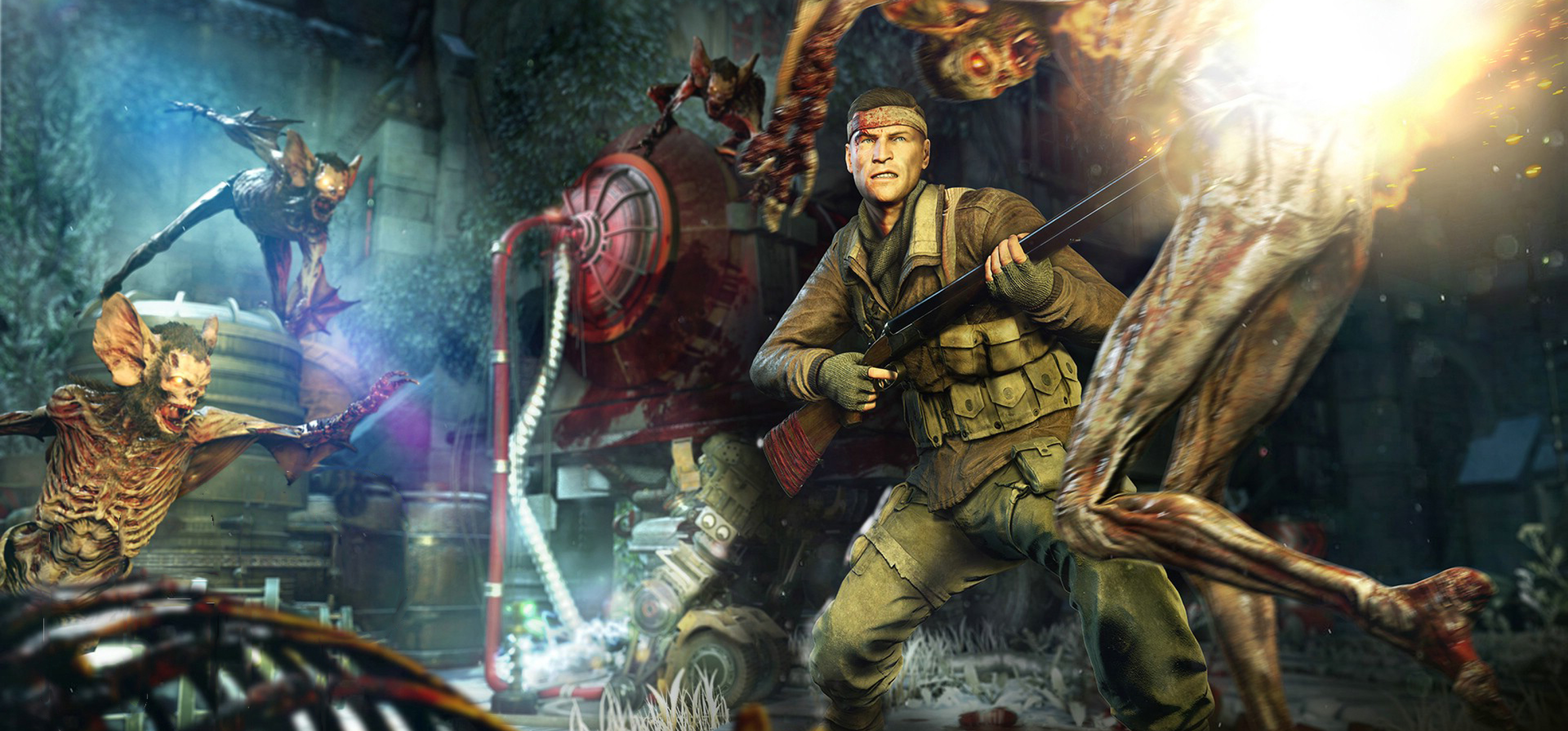 3088x1440 Resolution Blood Count Zombie Army 4 Dead War 3088x1440 ...