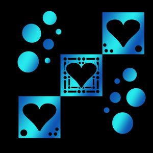 300x300 Resolution Blue Color Heart and Circle Shapes 300x300 ...