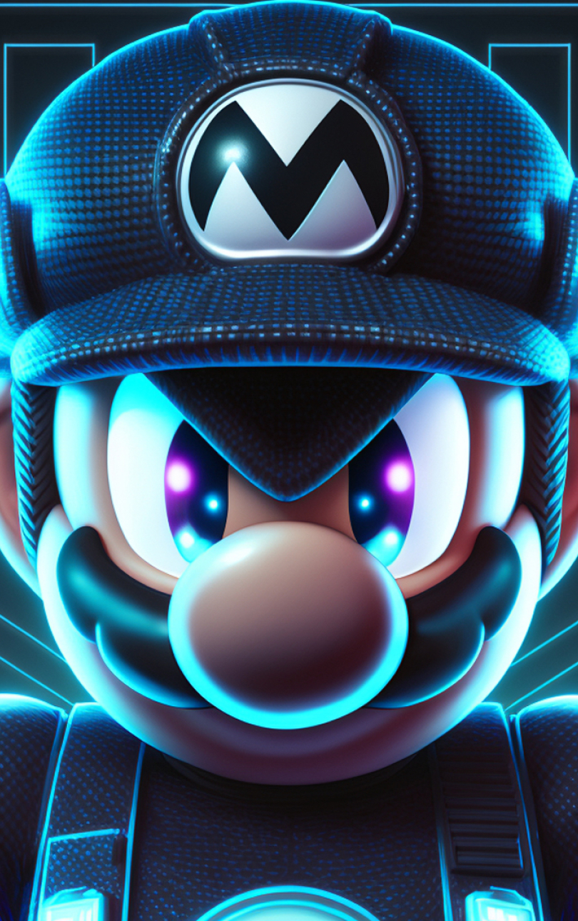 810x1290 Resolution Blue Mario AI Art 810x1290 Resolution Wallpaper ...