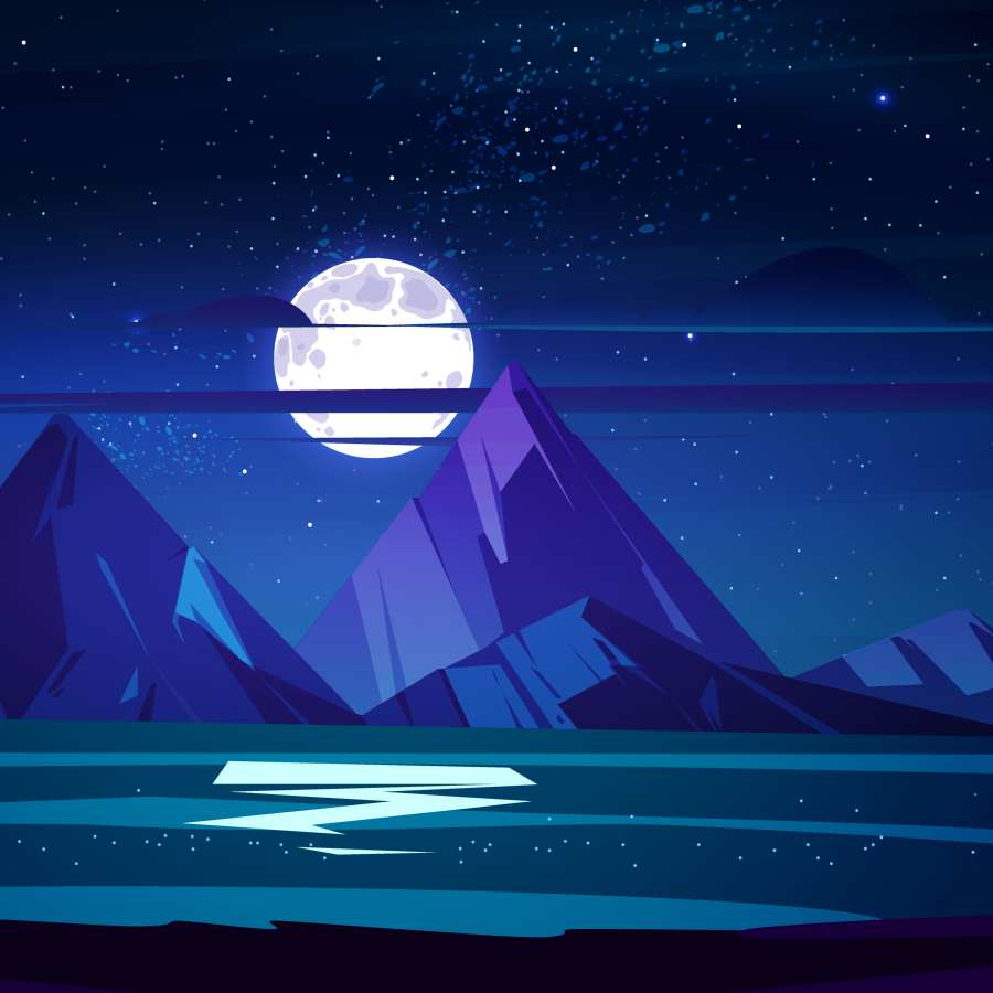 900x900 Blue Sky Digital Mountain Art 900x900 Resolution Wallpaper, HD ...