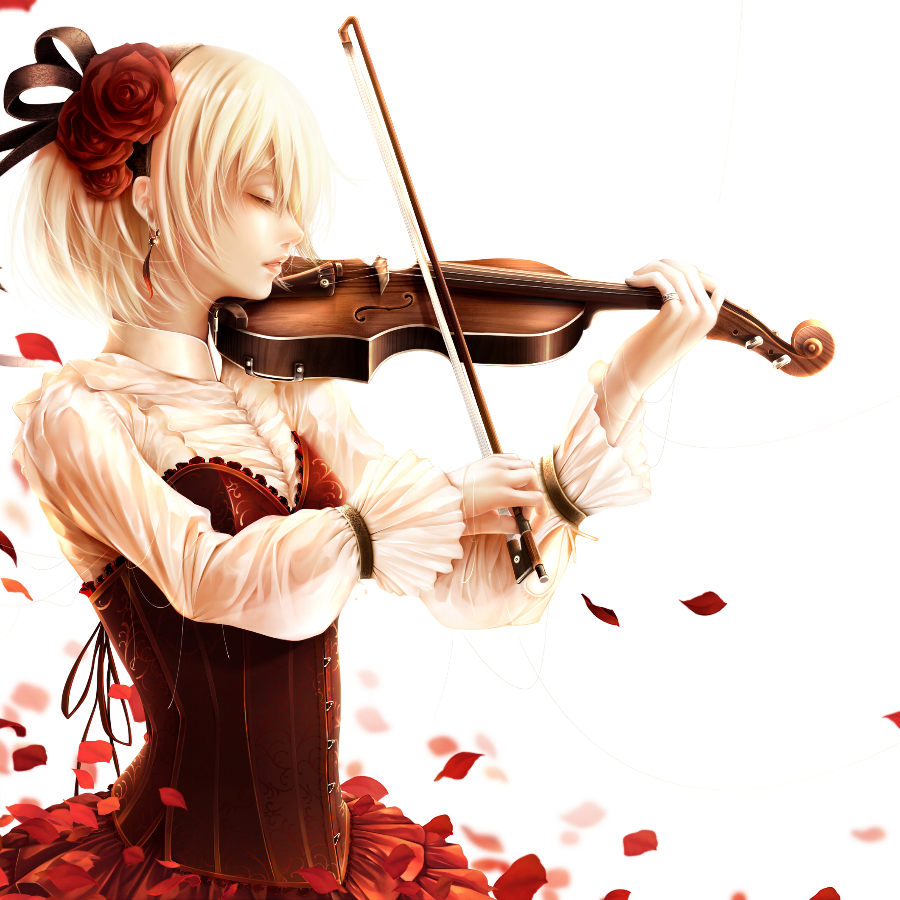 3000x3000 Resolution bouno satoshi, girl, violin 3000x3000 Resolution ...