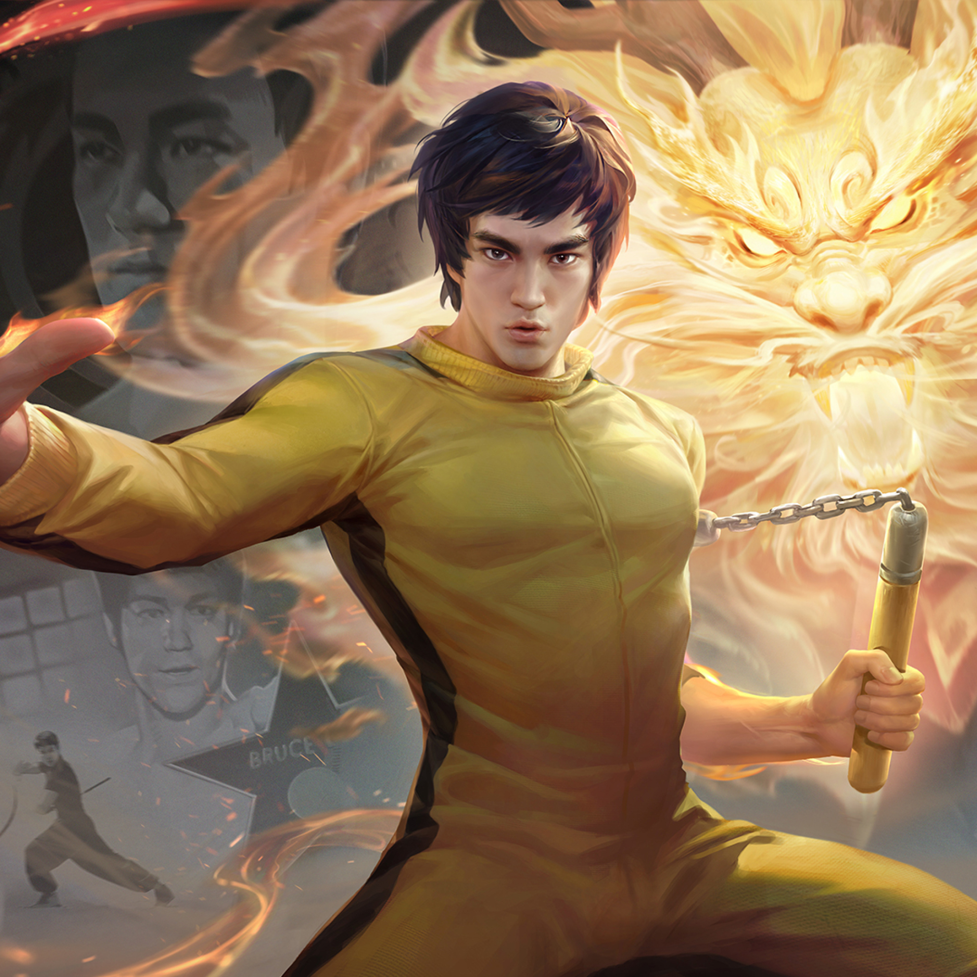 1980x1980 Bruce Lee HD Honor of Kings 1980x1980 Resolution Wallpaper ...