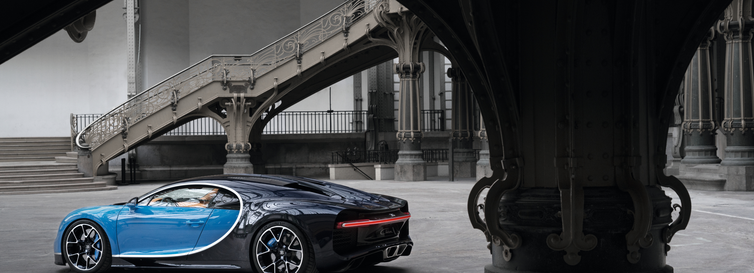 2480x900 Resolution bugatti, chiron, side view 2480x900 Resolution ...