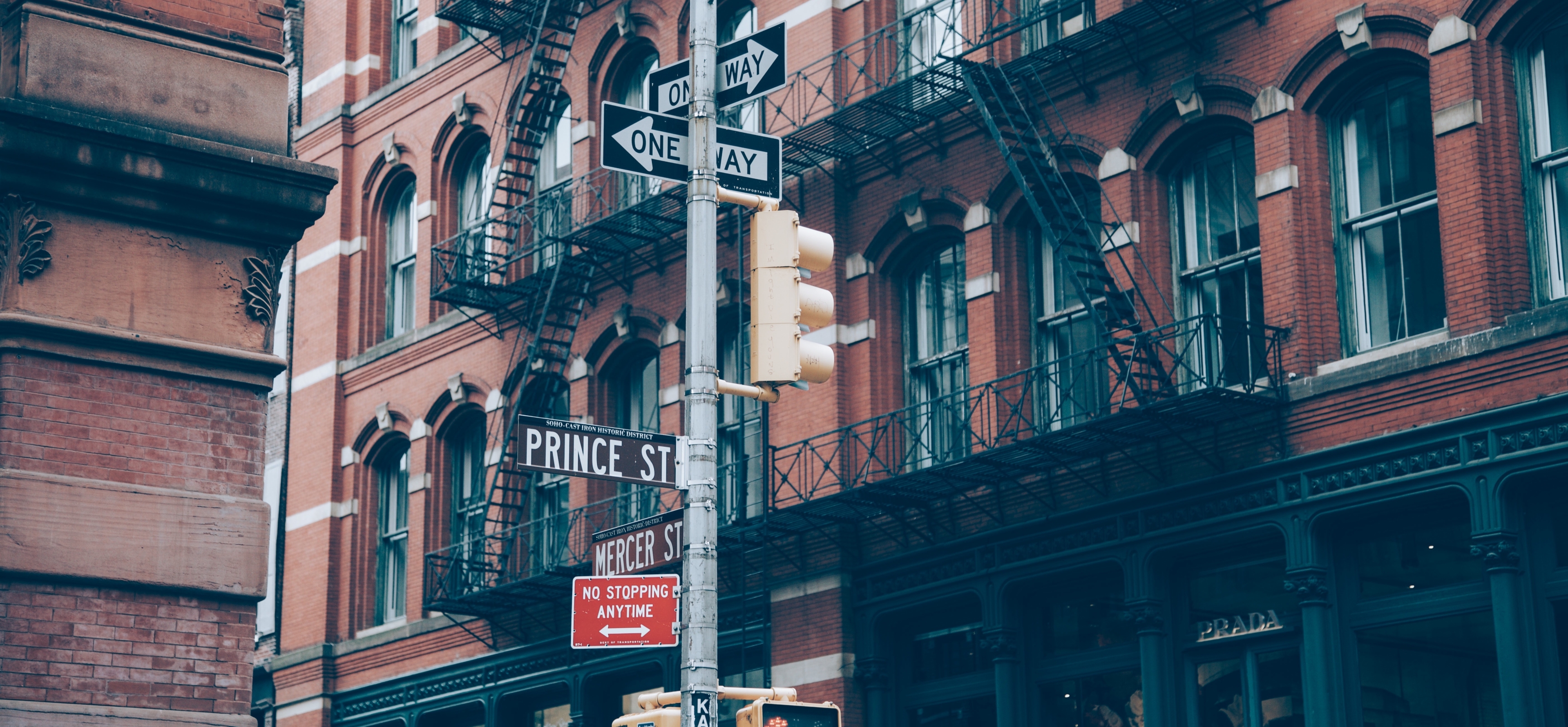 3449x1600 Resolution building, street, signs 3449x1600 Resolution ...