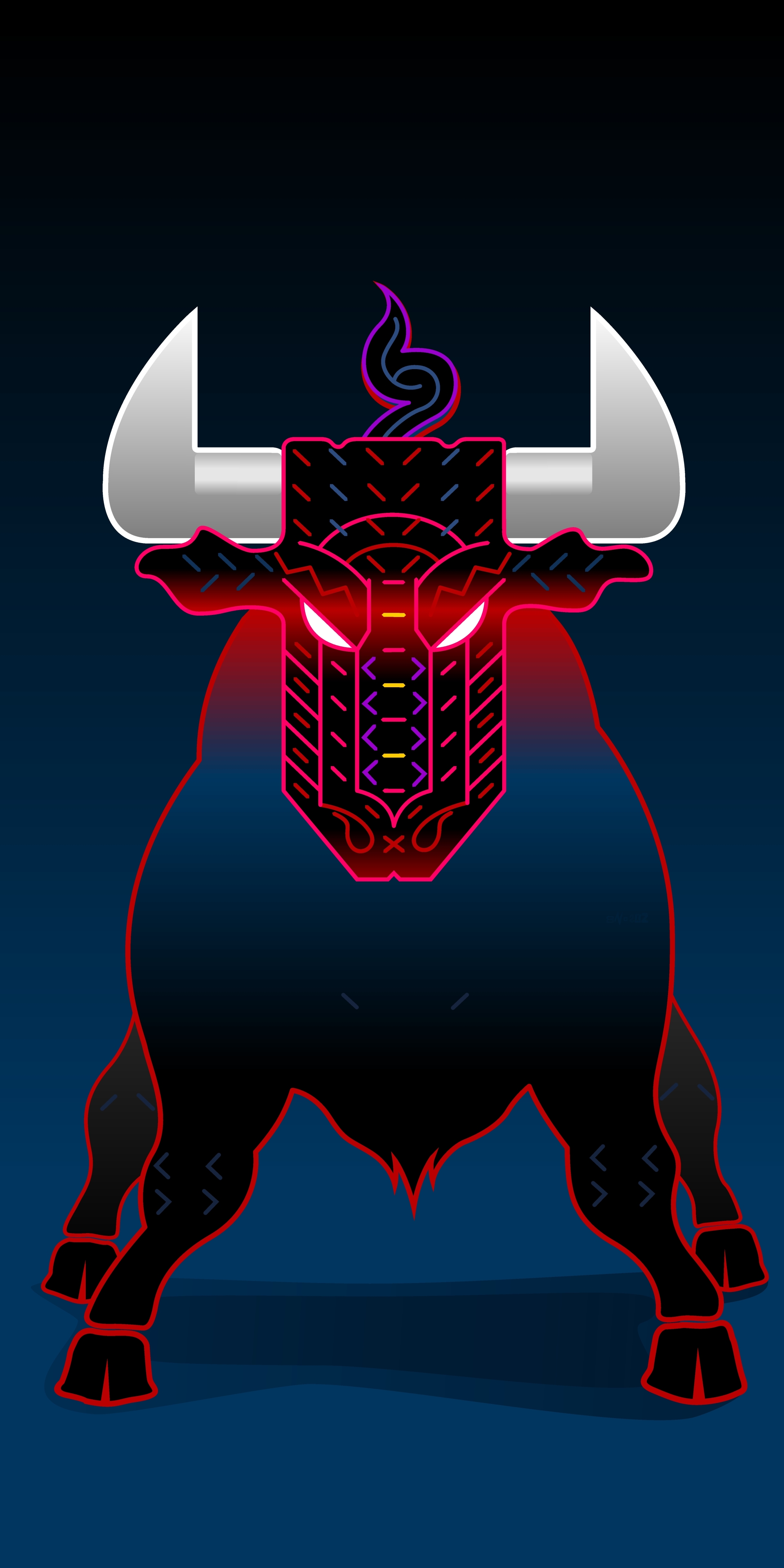 1920x3840 Resolution Bull Art 1920x3840 Resolution Wallpaper ...