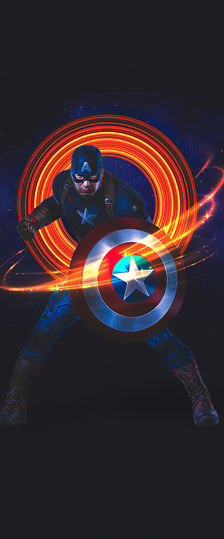 750x1800 Resolution Captain America 4K Digital Art 750x1800 Resolution ...