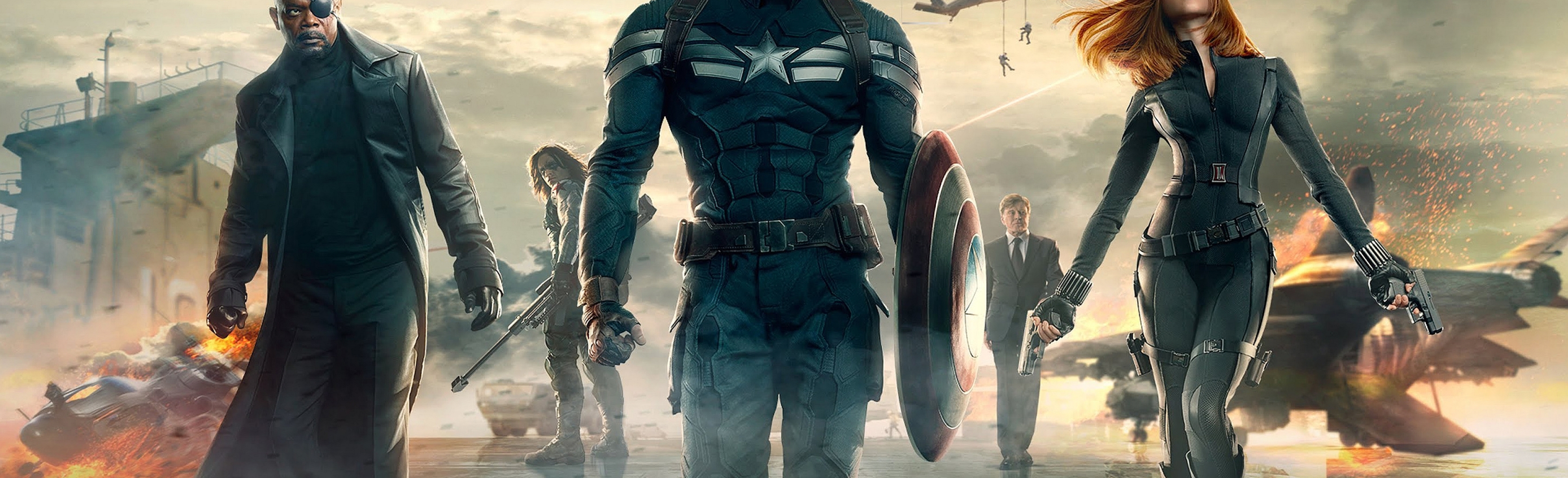 3540x1080 Resolution Captain America Team wallpapers 3540x1080 ...