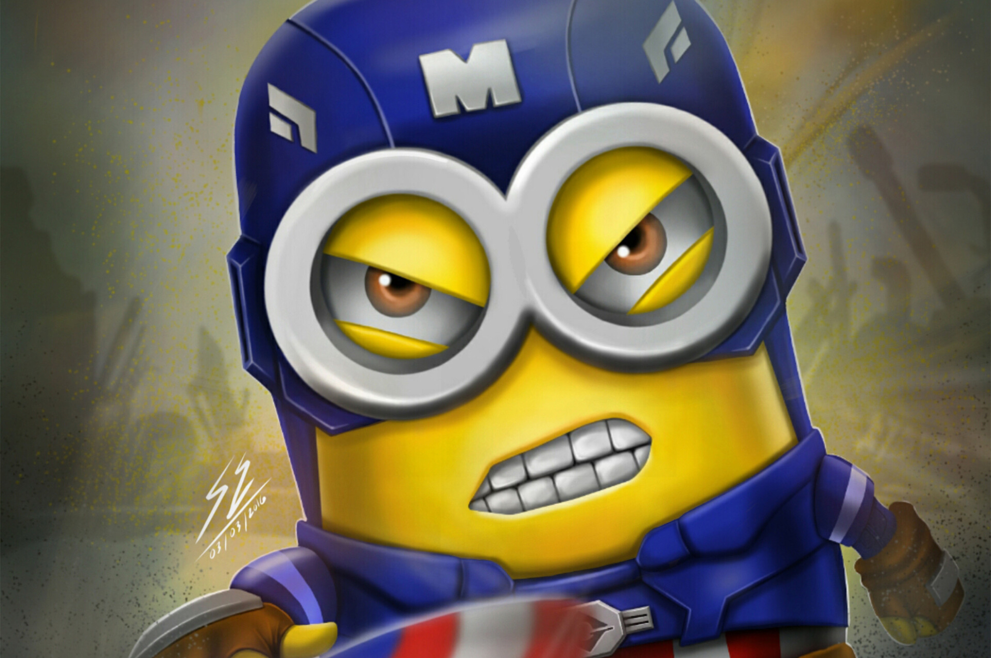1977x1313 Resolution Captain America x Minion 1977x1313 Resolution ...