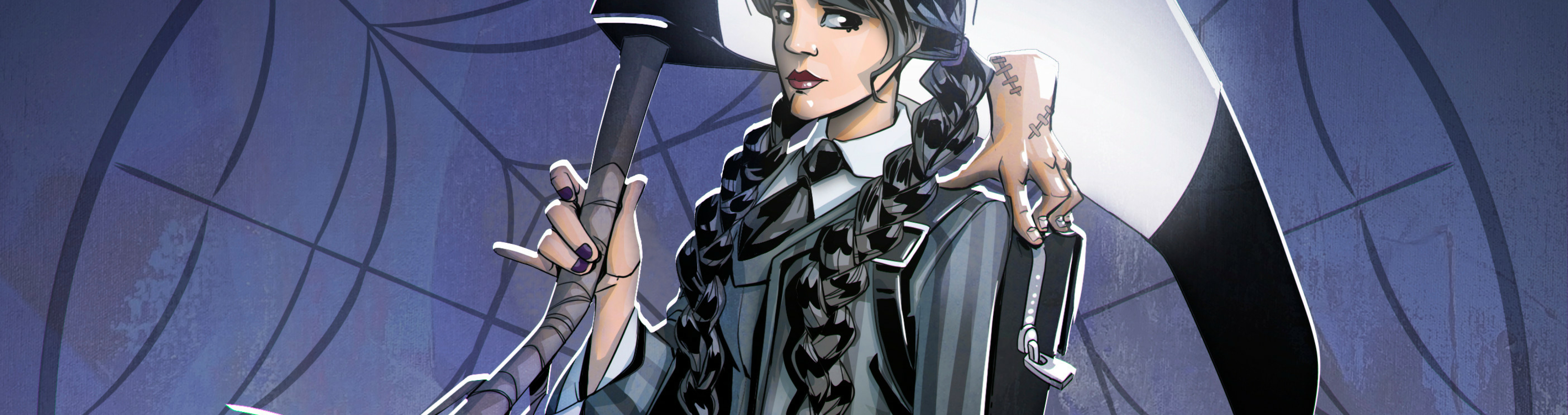 4080x1080 Resolution Cartoon Wednesday Addams Art 2023 4080x1080 ...