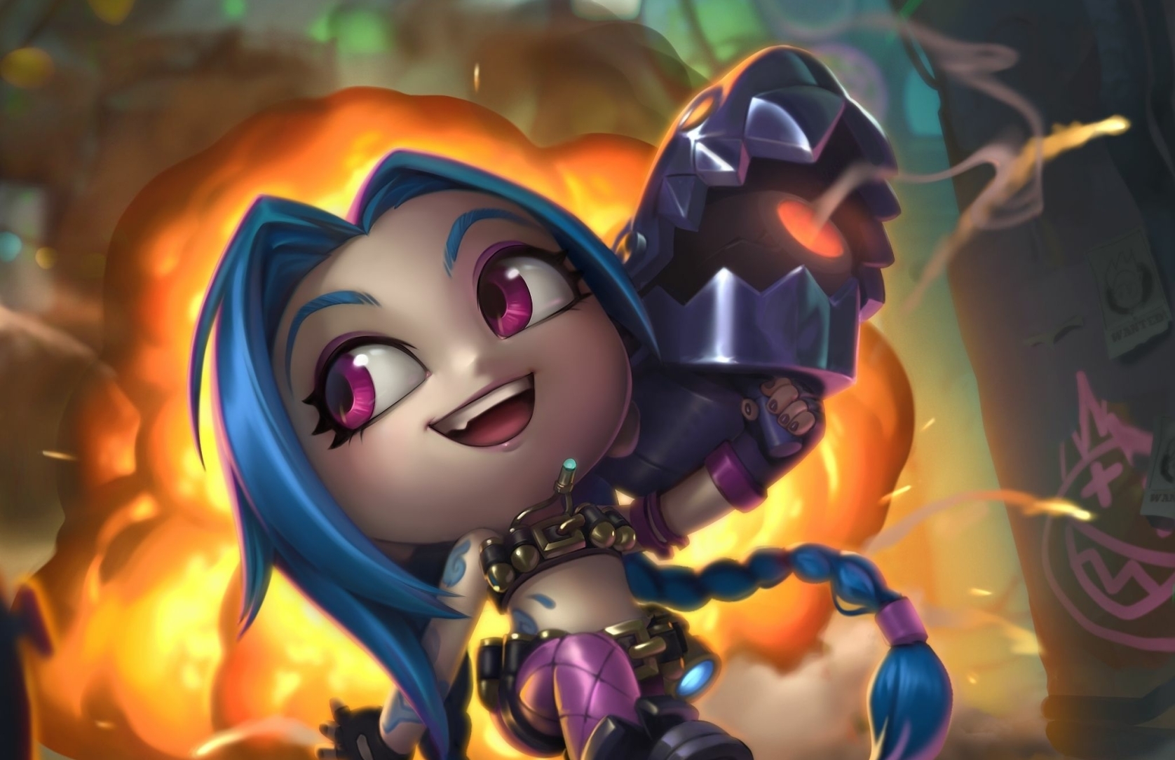 1676x1085 Chibi Jinx League Of Legends 1676x1085 Resolution Wallpaper ...