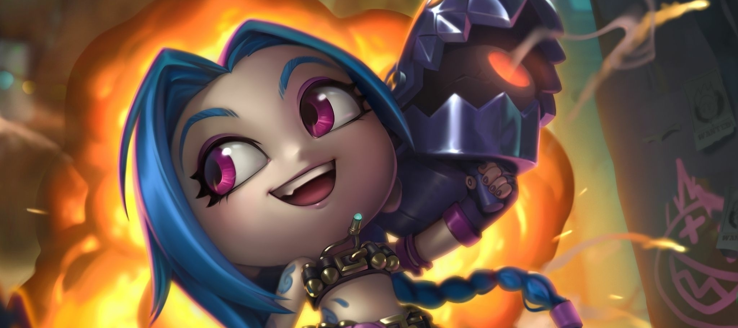 2560x1140 Resolution Chibi Jinx League Of Legends 2560x1140 Resolution ...